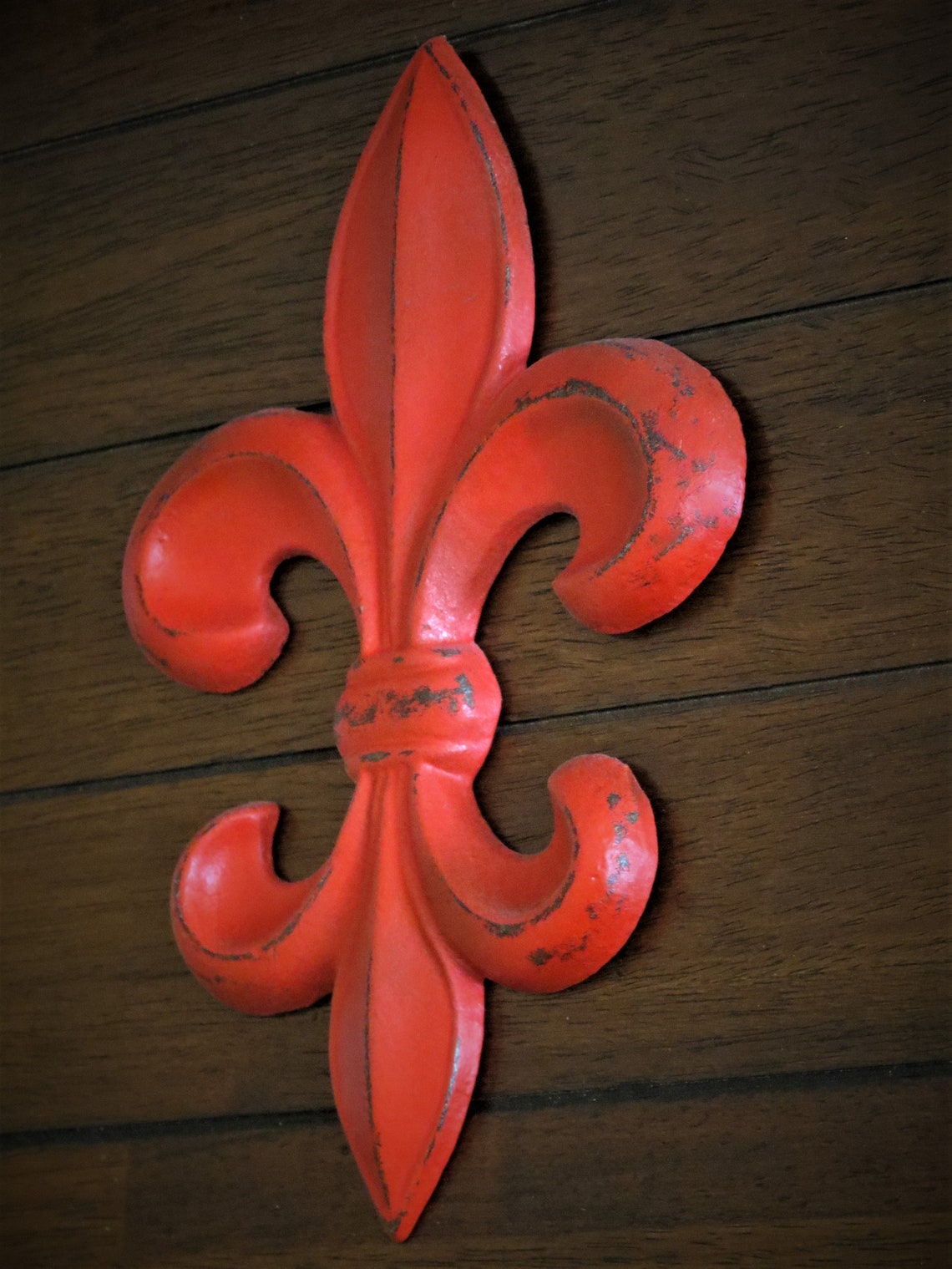 Fleur De Lis Wall Decor/ Cast Iron Wall Hanging / Fleur De Lis Sign ...