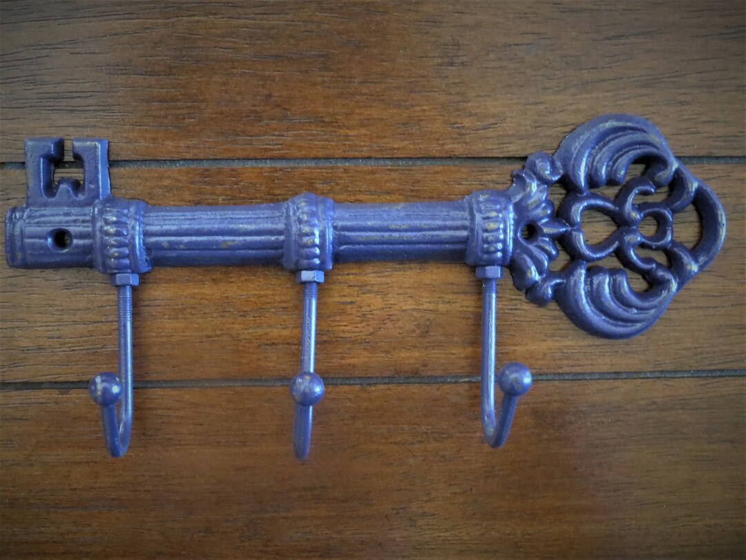 Purple Key Holder / Skeleton Key Hanger / Cast Iron / Pick From 40 ...