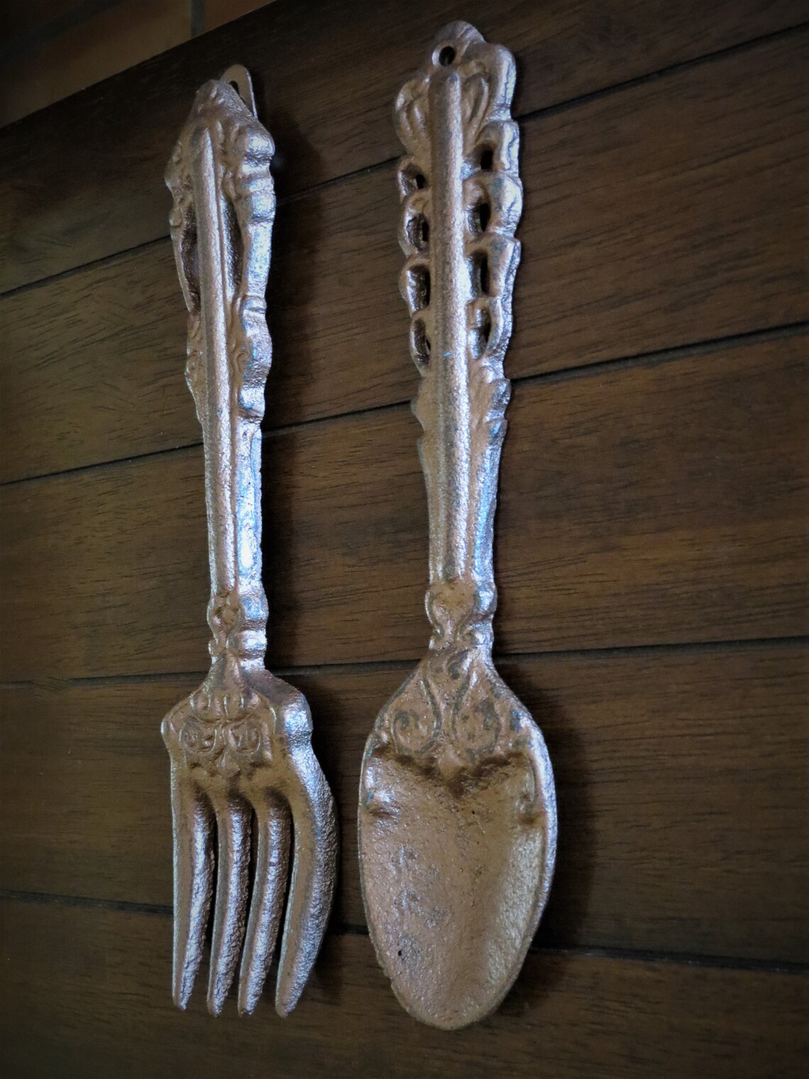 Vintage Oversized Fork and Spoon/vintage Kitchen Wall - Etsy