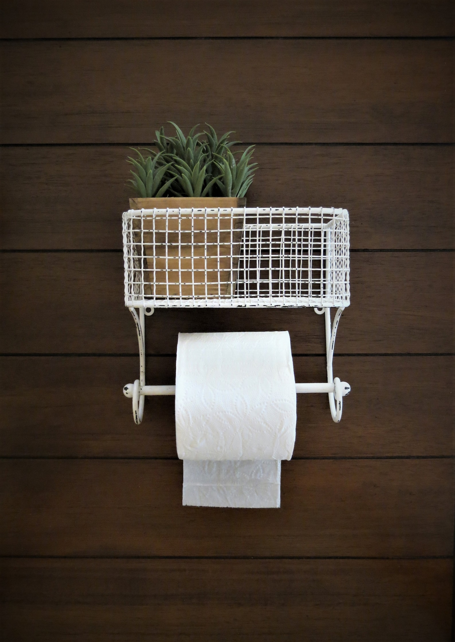 Decorative Metal Wire Hanging Basket With Rod / Farmhouse - Etsy