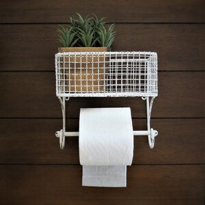 Decorative Metal Wire Hanging Basket With Rod / Farmhouse Decor ...