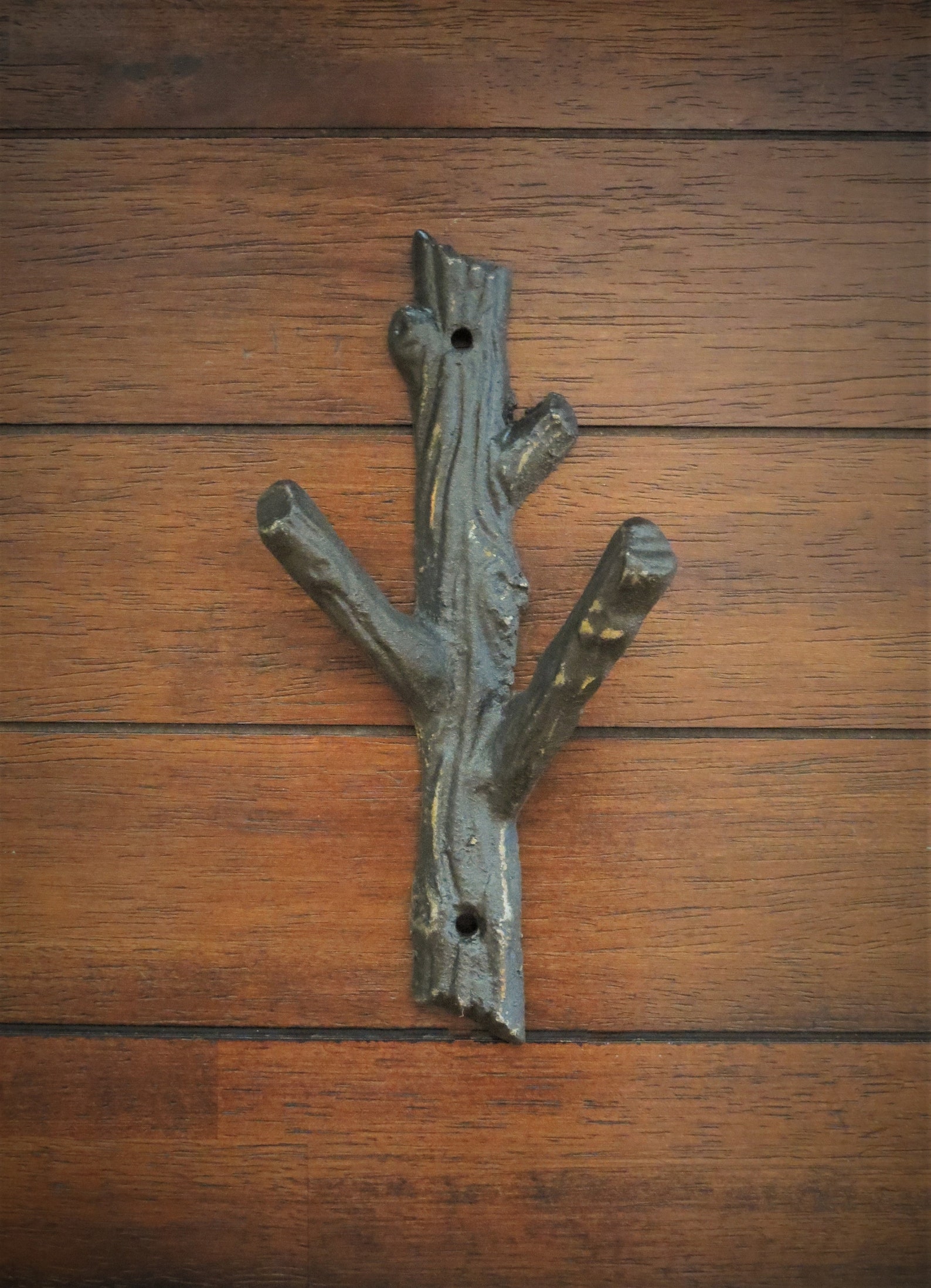 Coat Hat Leash Key Hook / Tree Branch Decor / Oil Rubbed | Etsy