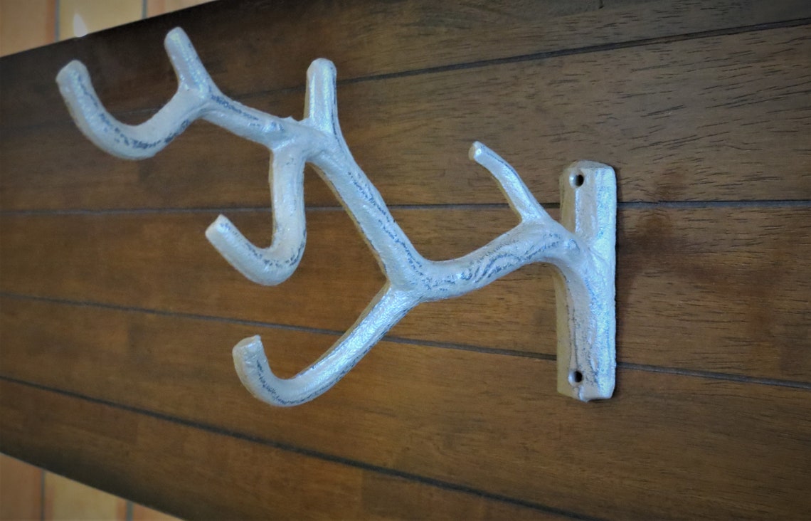 Coat Hat Leash Key Hook / Tree Branch Decor / Light Brown or - Etsy