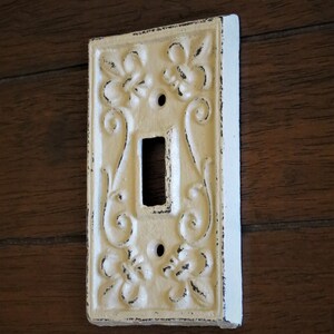 Ivory or Pick Color Light Switch Cover / Light Switch Cover / Cast Iron ...
