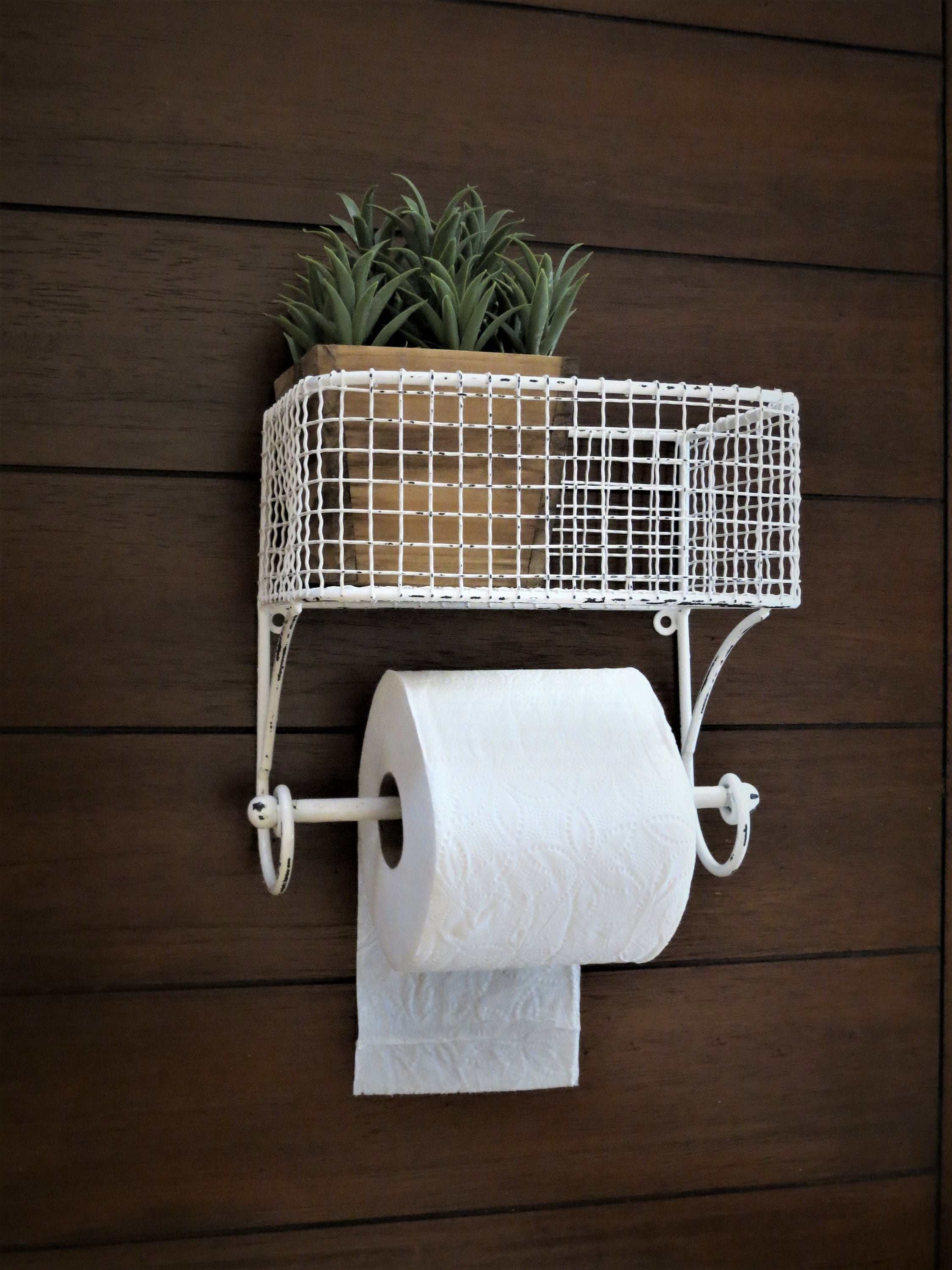 Decorative Metal Wire Hanging Basket With Rod / Farmhouse - Etsy