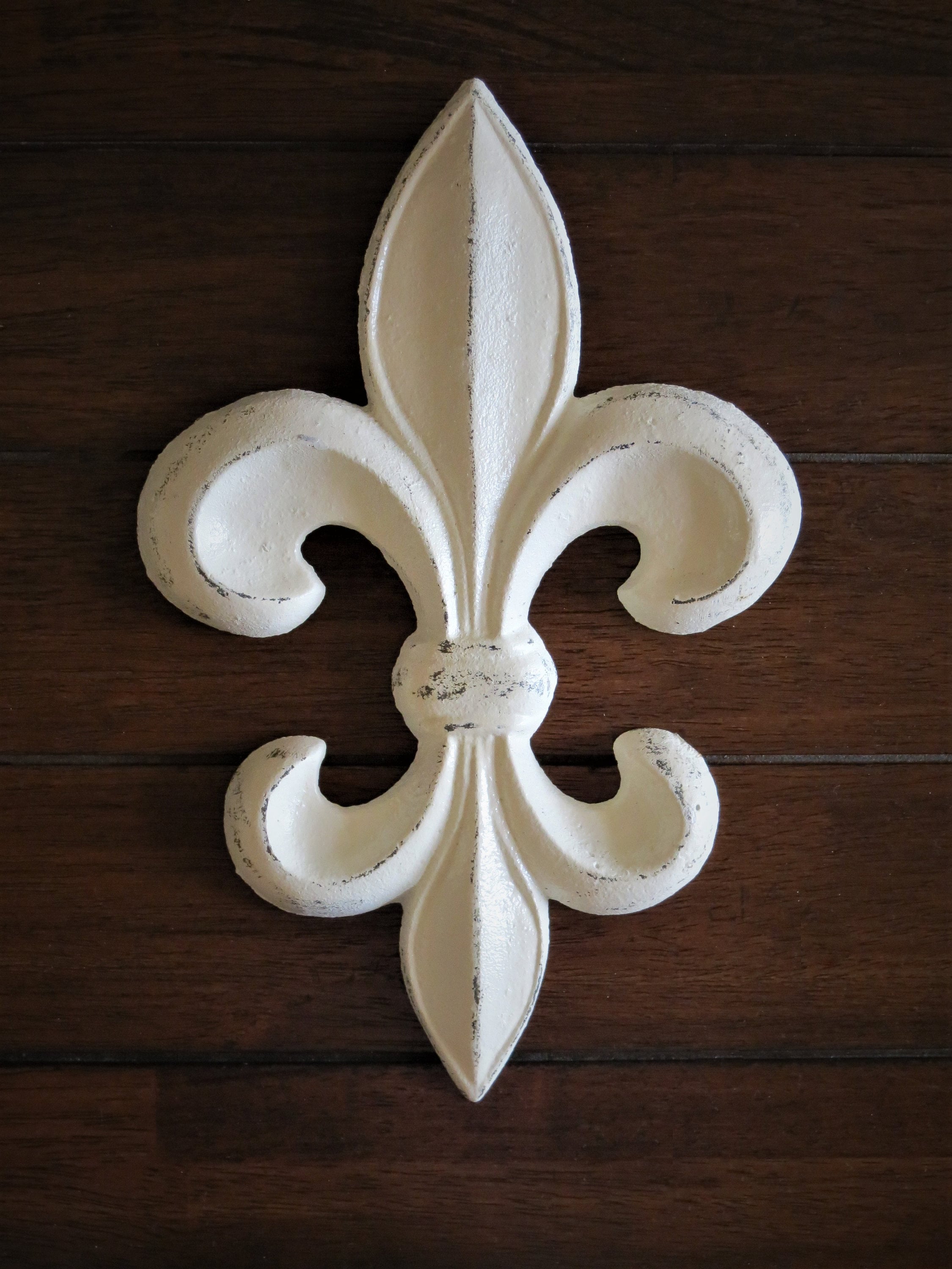 Fleur De Lis Wall Decor for Farmhouse / Creamy White or Pick Color ...