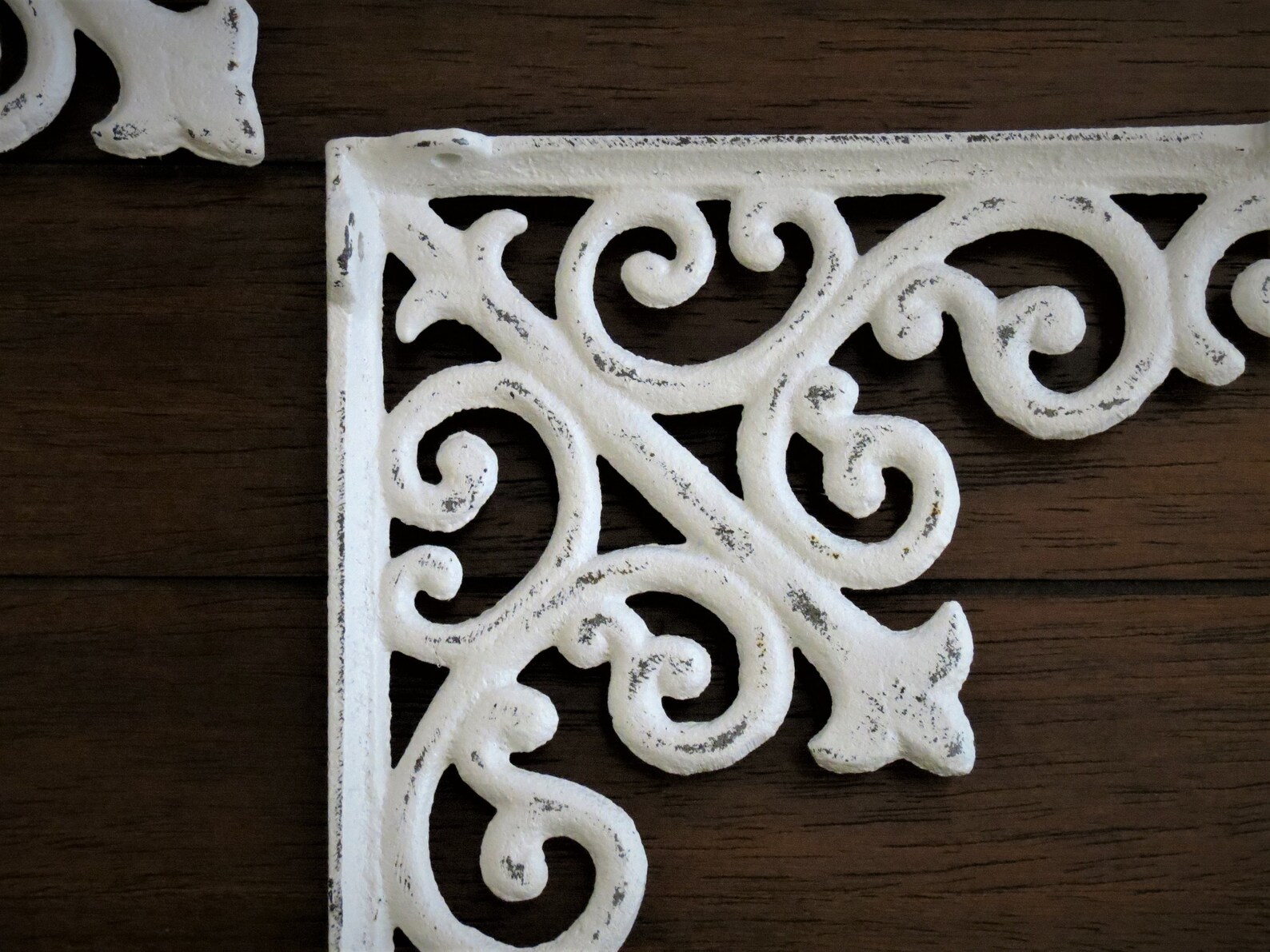 Ornate Shelf Brackets / Antique White or Pick Color / Shabby | Etsy