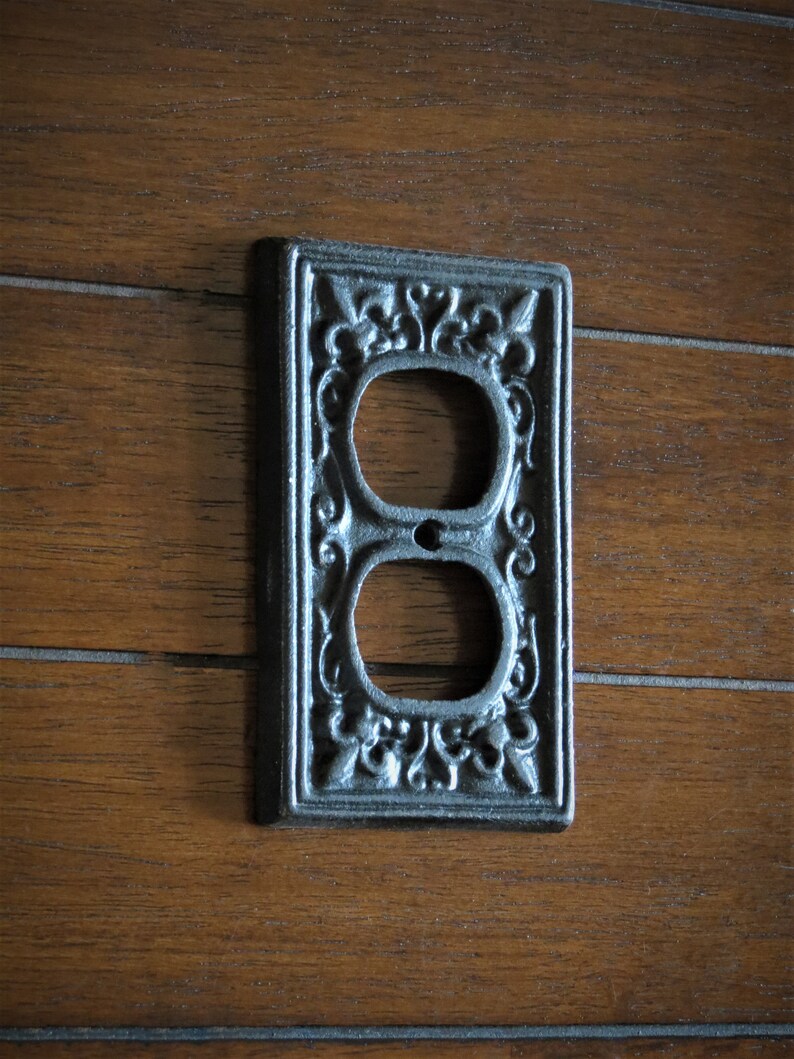 Electric Outlet Cover / Black or Pick Your Color / Fleur De Lis Design ...