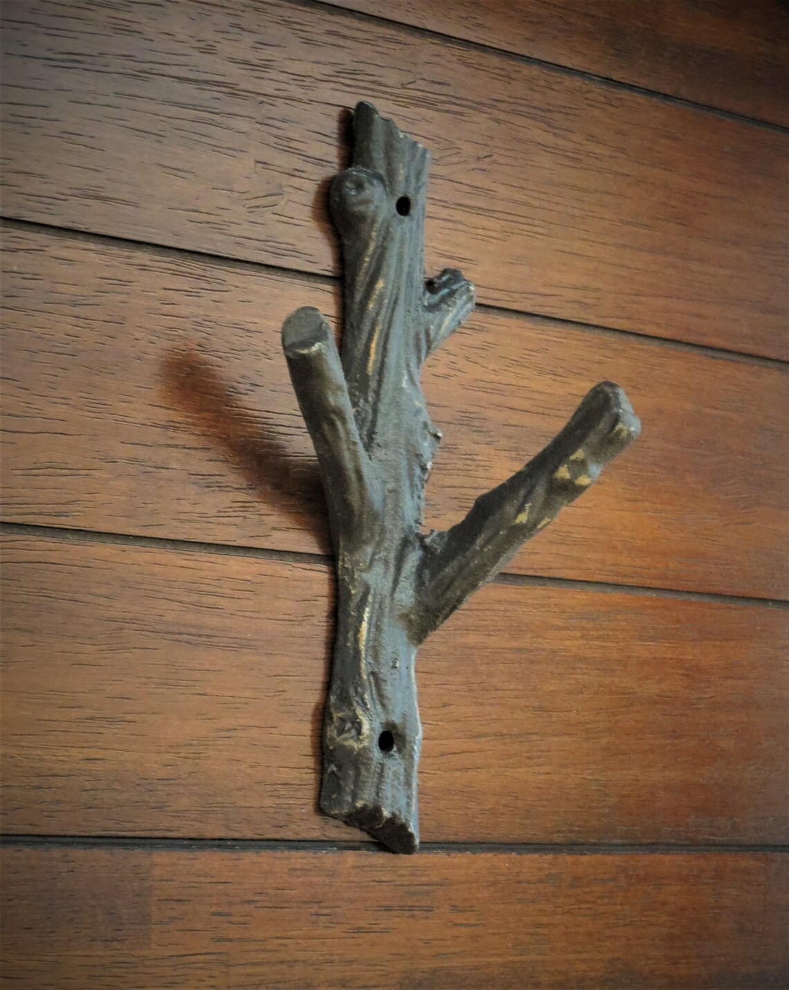 Coat Hat Leash Key Hook / Tree Branch Decor / Oil Rubbed | Etsy