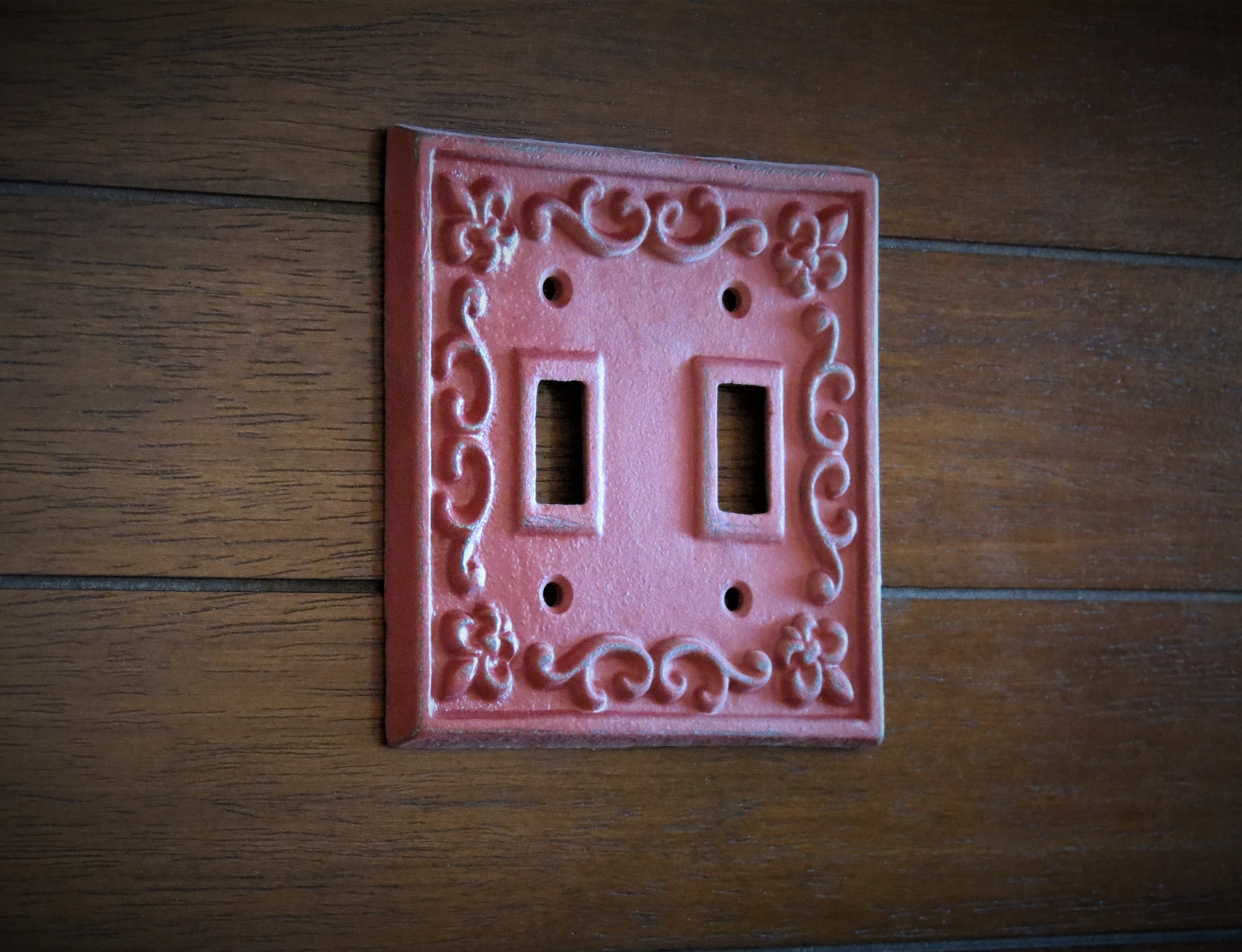 Colonial Red or Pick Color Double Light Switch Plate /metal - Etsy