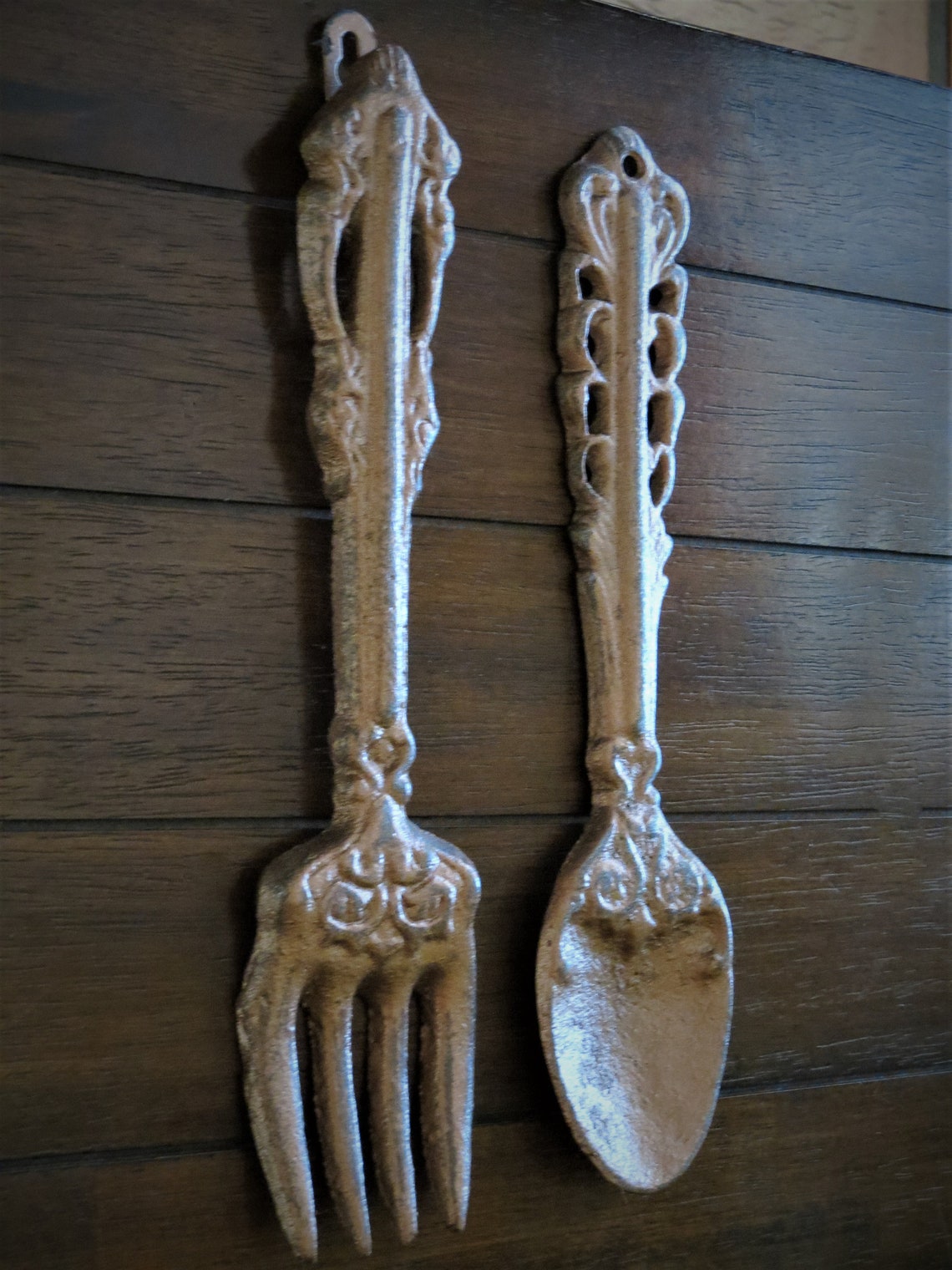 Vintage Oversized Fork and Spoon/vintage Kitchen Wall - Etsy