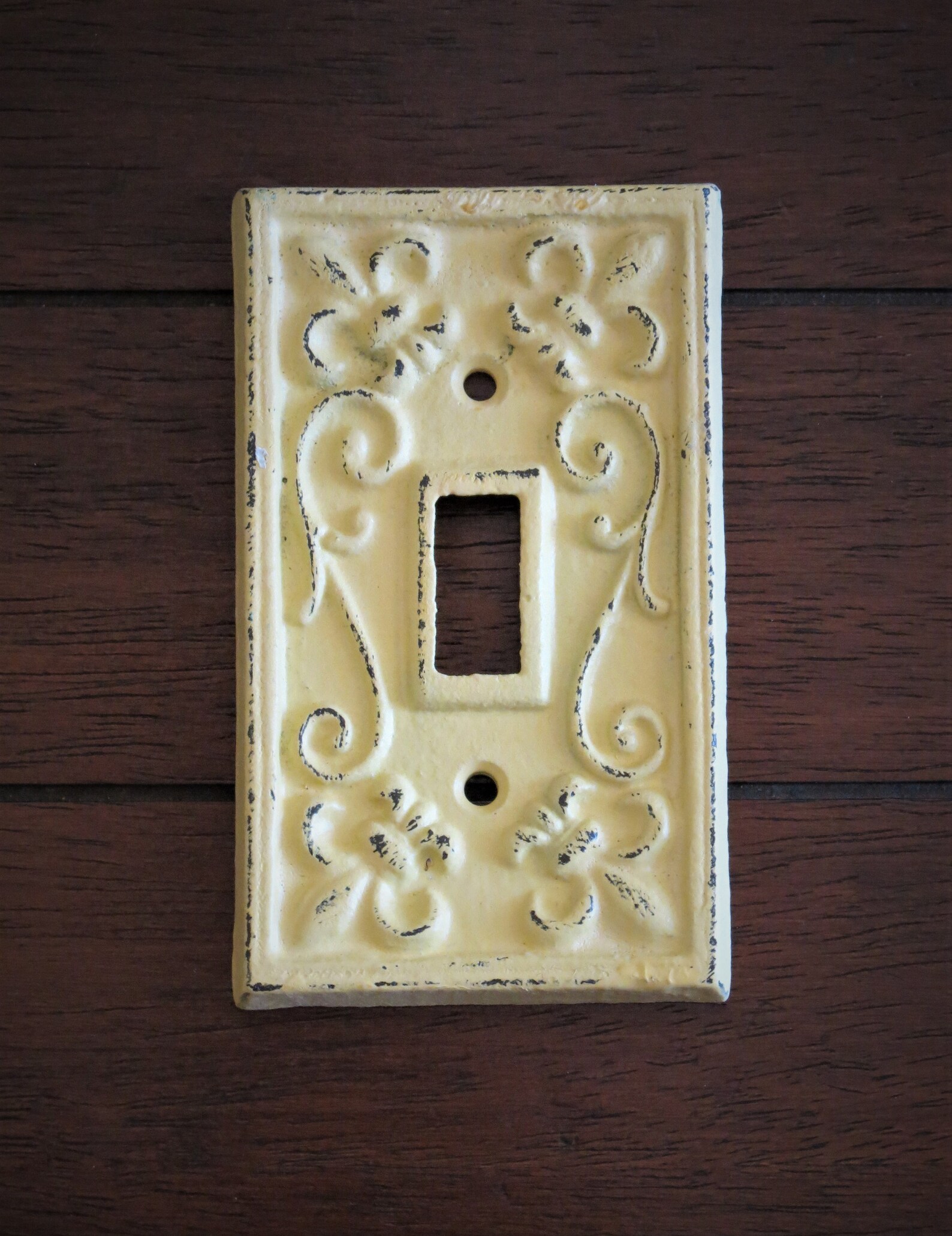 Single Light Switch Cover / Warm Yellow or Pick Color / Cast Iron ...