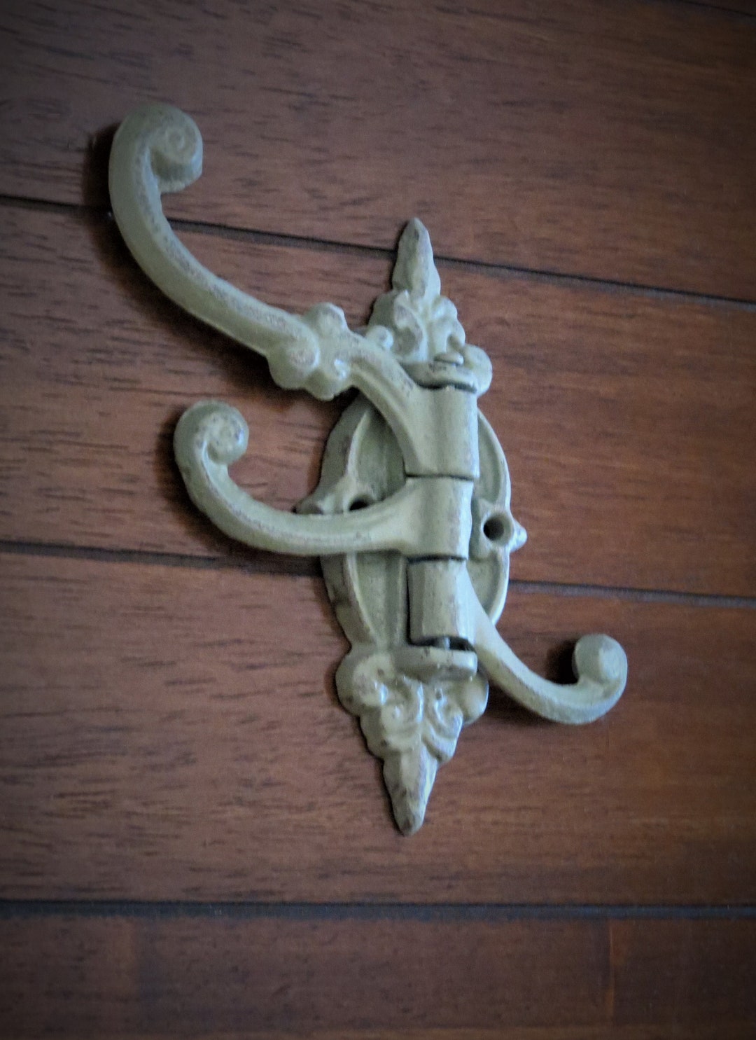 Vintage Style Cast Iron Wall Hook / Retro Cottage Decor Key or Coat ...