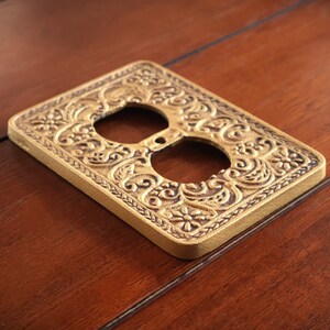 Decorative Double Switchplates, Floral Design, Light Metal, Choose Your ...