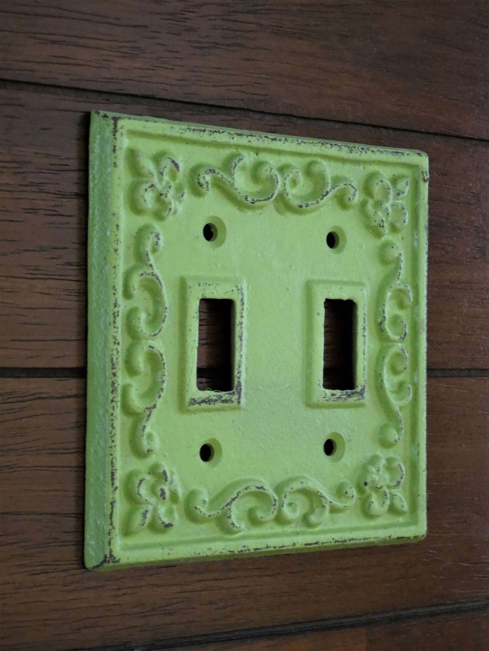 Double Light Switch Plate / Cast Iron Switchplate Cover / - Etsy