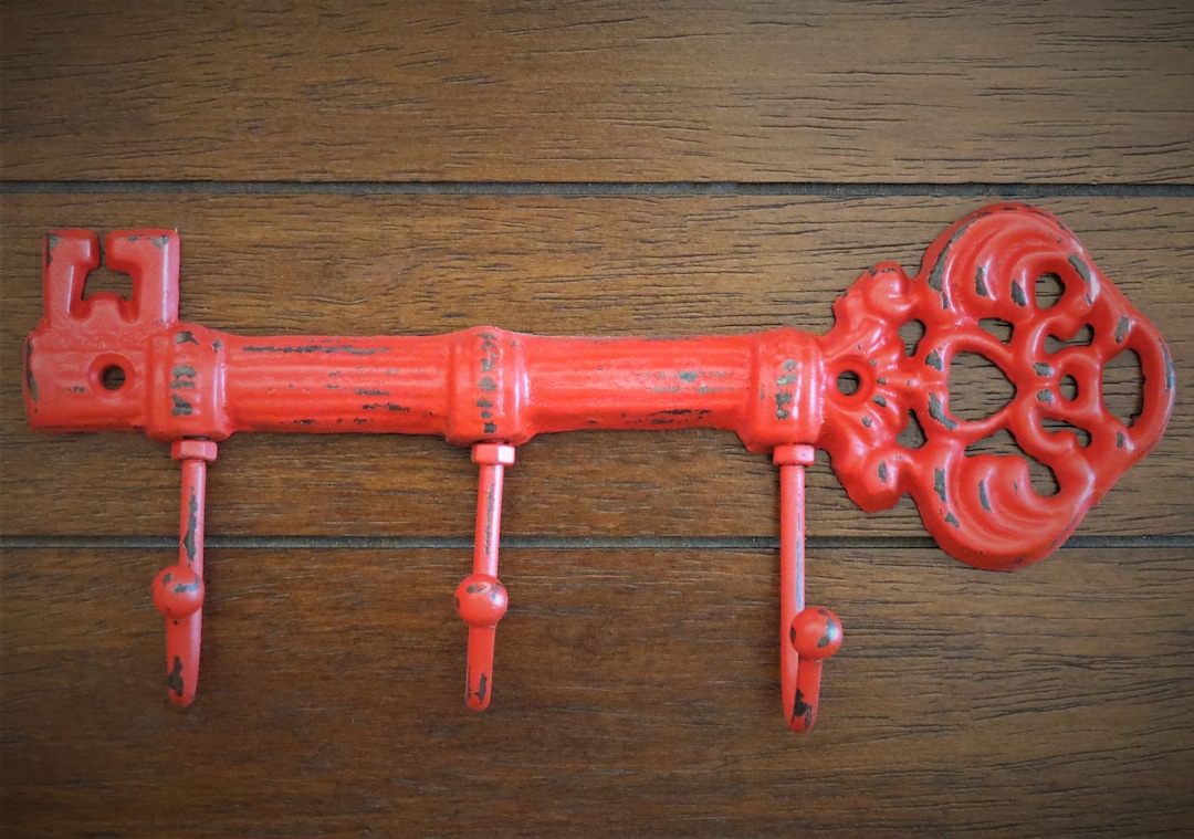 Key Holder / Skeleton Key Rack / Cast Iron Wall Hook / Key Hanger ...