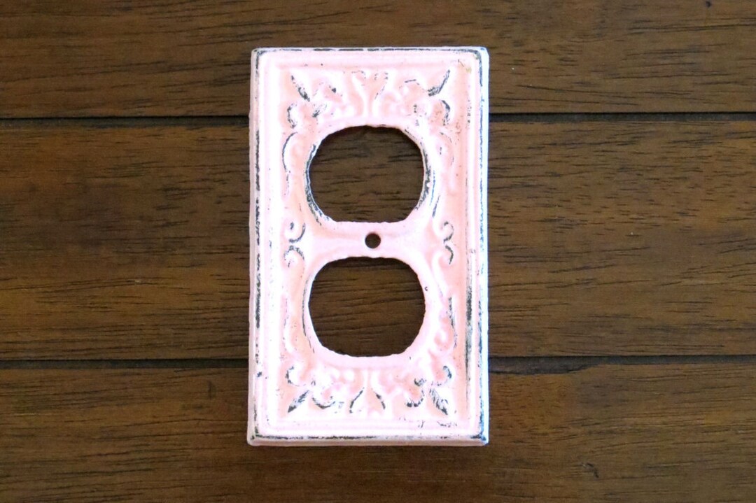 Pale Pink or Pick Color Decorative Electric Outlet Plate / Plug-in ...