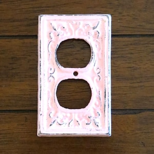 Pale Pink or Pick Color Decorative Electric Outlet Plate / Plug-in ...