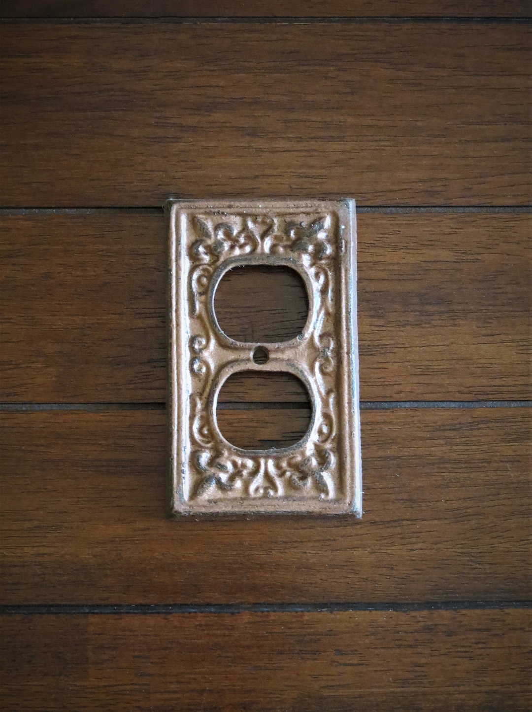 Decorative Electrical Outlet Plate / Aged Copper or Pick Color / Plug ...