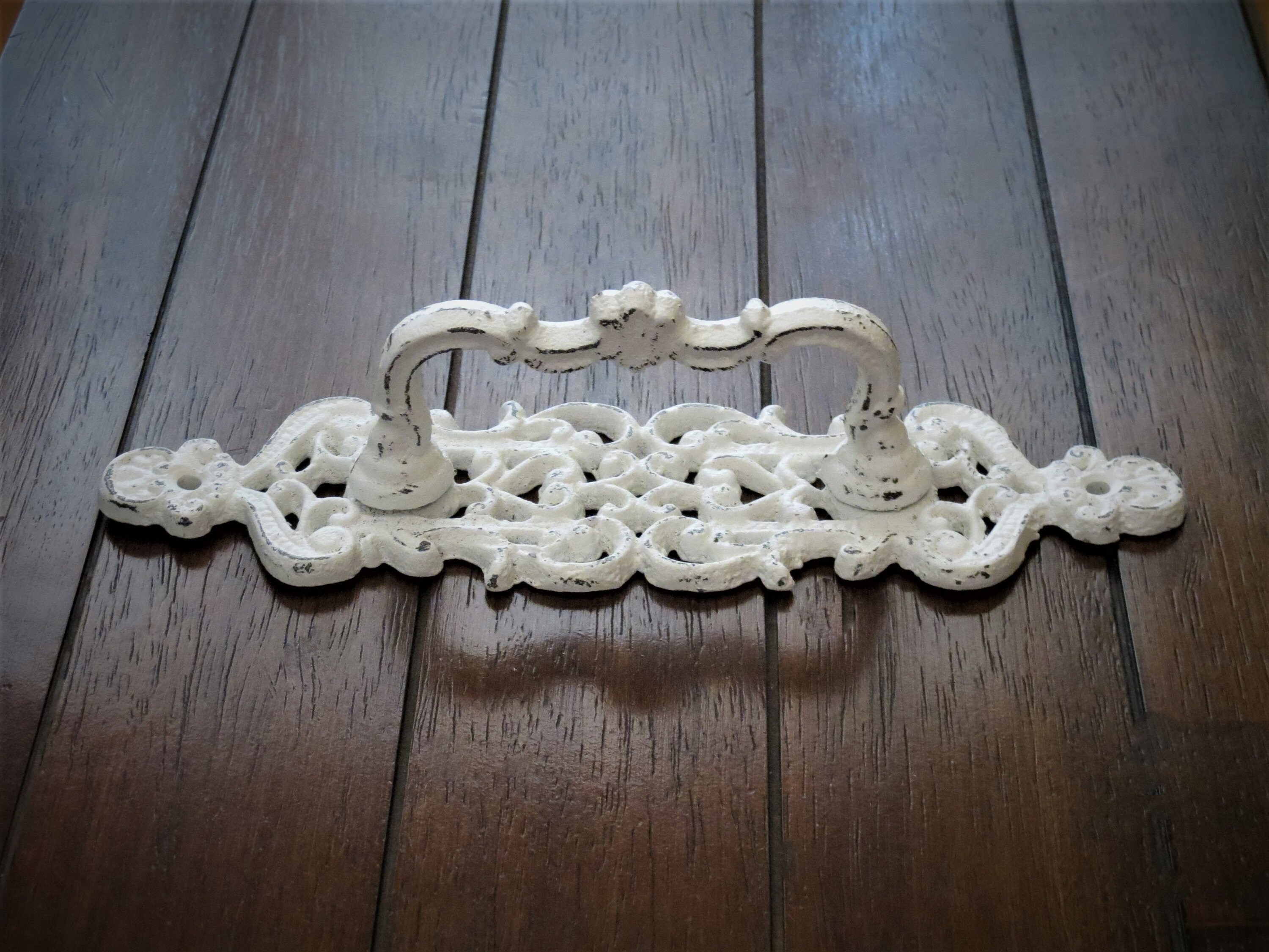 Extra Large Cast Iron Pull / Antique White or Choose Color / | Etsy