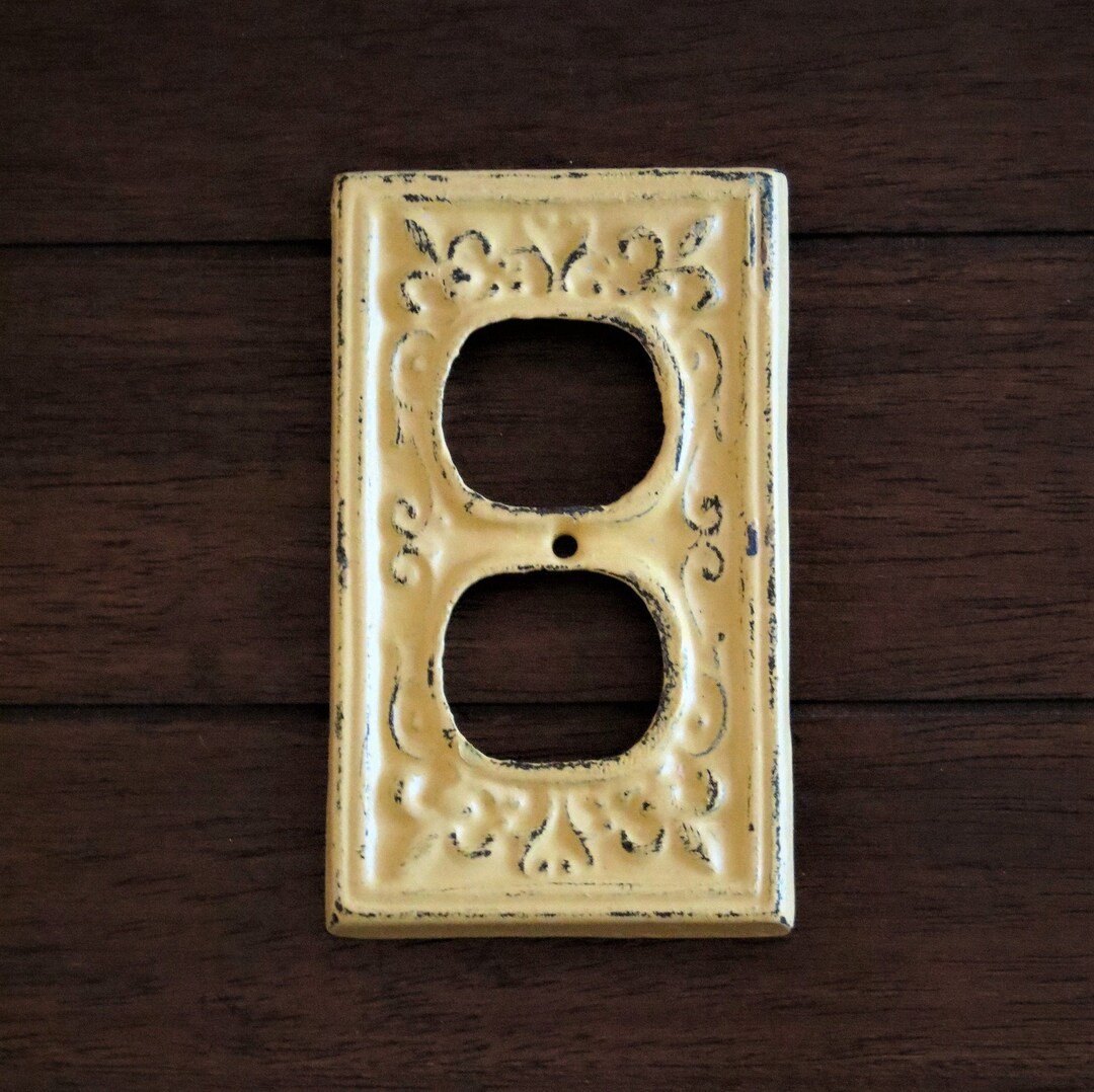Warm Yellow or Pick Color Decorative Electric Outlet Plate / Plug-in ...