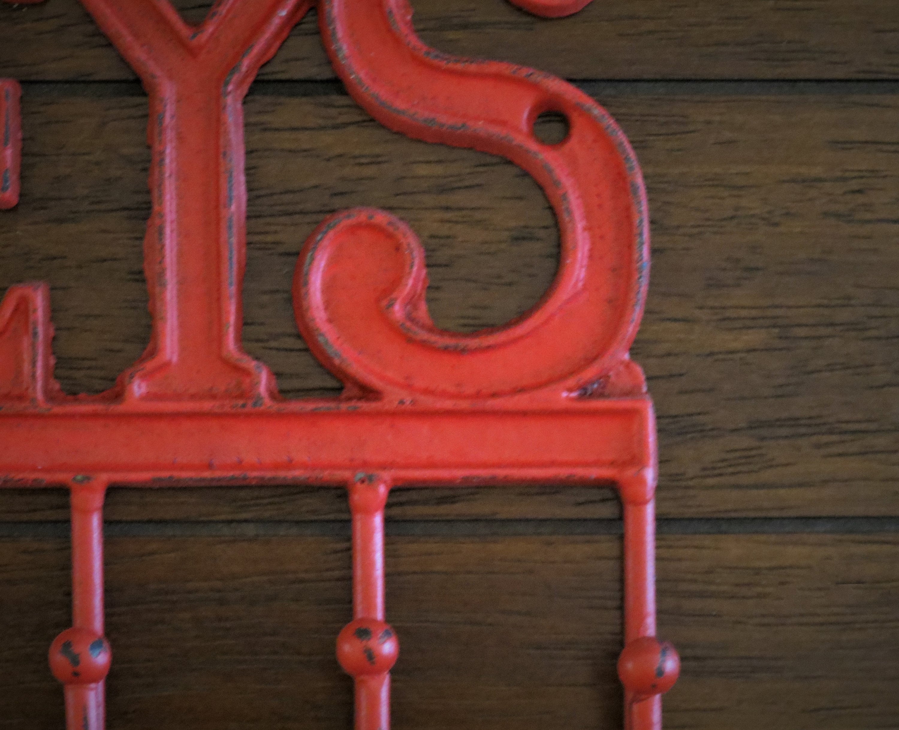 KEYS Key Rack and Sign / Metal Wall Hook / Key Hanger / Shabby Chic ...