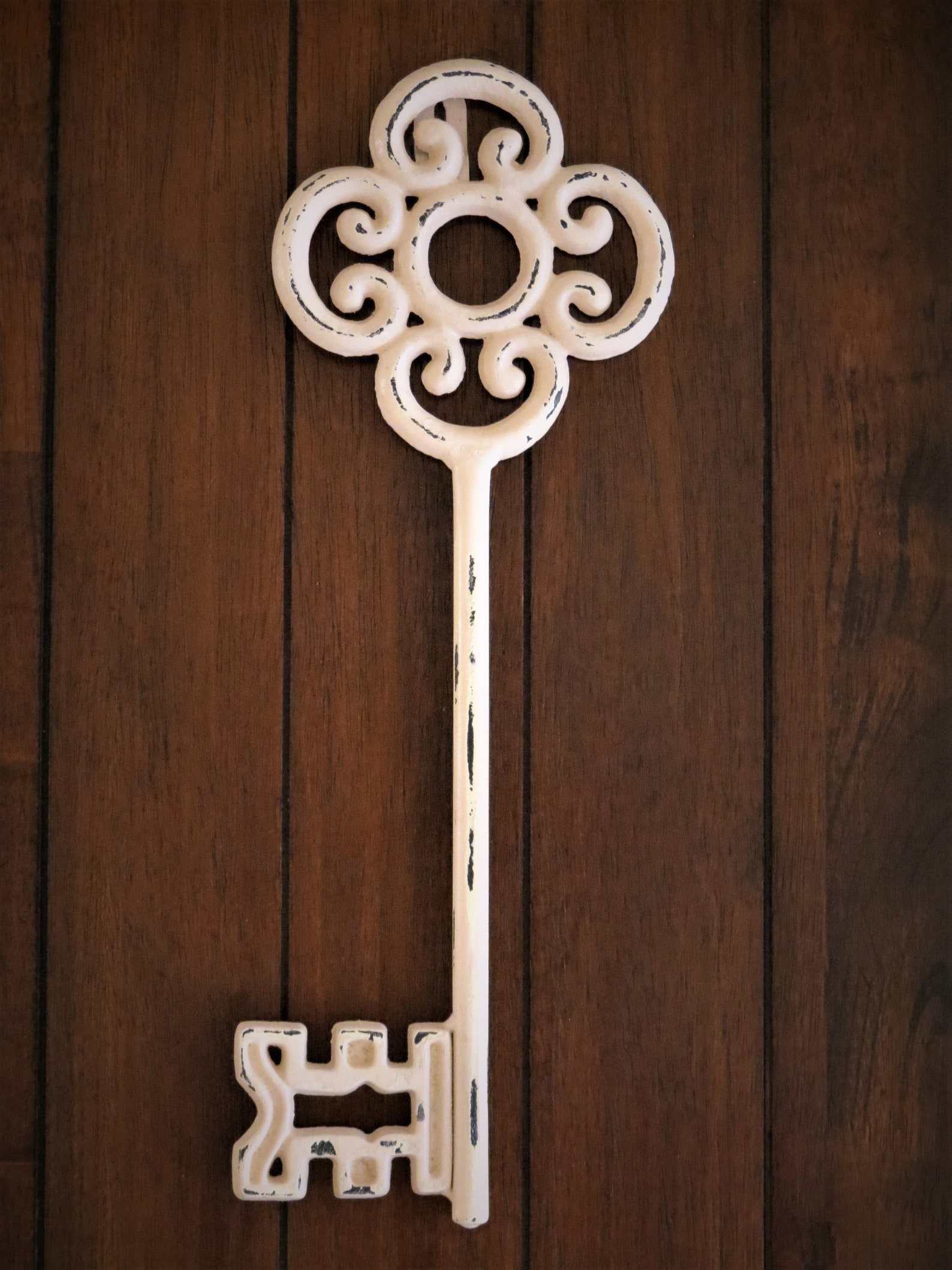 Large Scrolled Skeleton Key Wall Decor / Metal Wall Art / Pink - Etsy