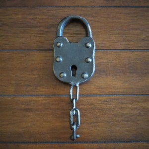 Industrial Style Wall Hook / Padlock Metal Hanger / Oil Rubbed Bronze ...