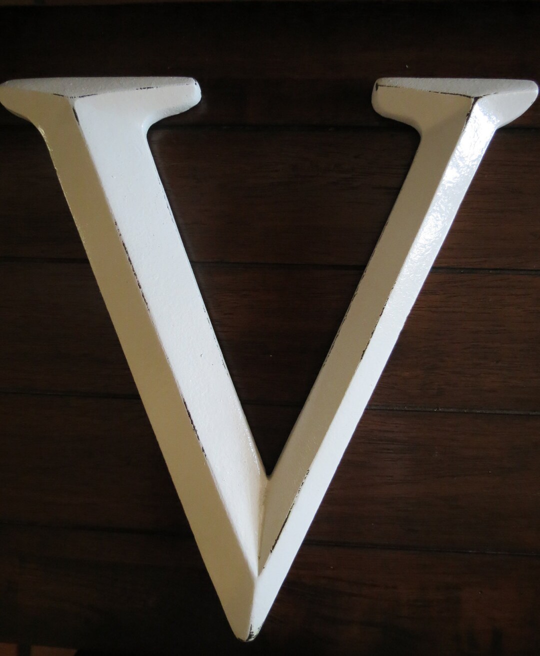 Large Letter V / Pick Your Own Letter / 12 Inch Wall Letter / Antique ...