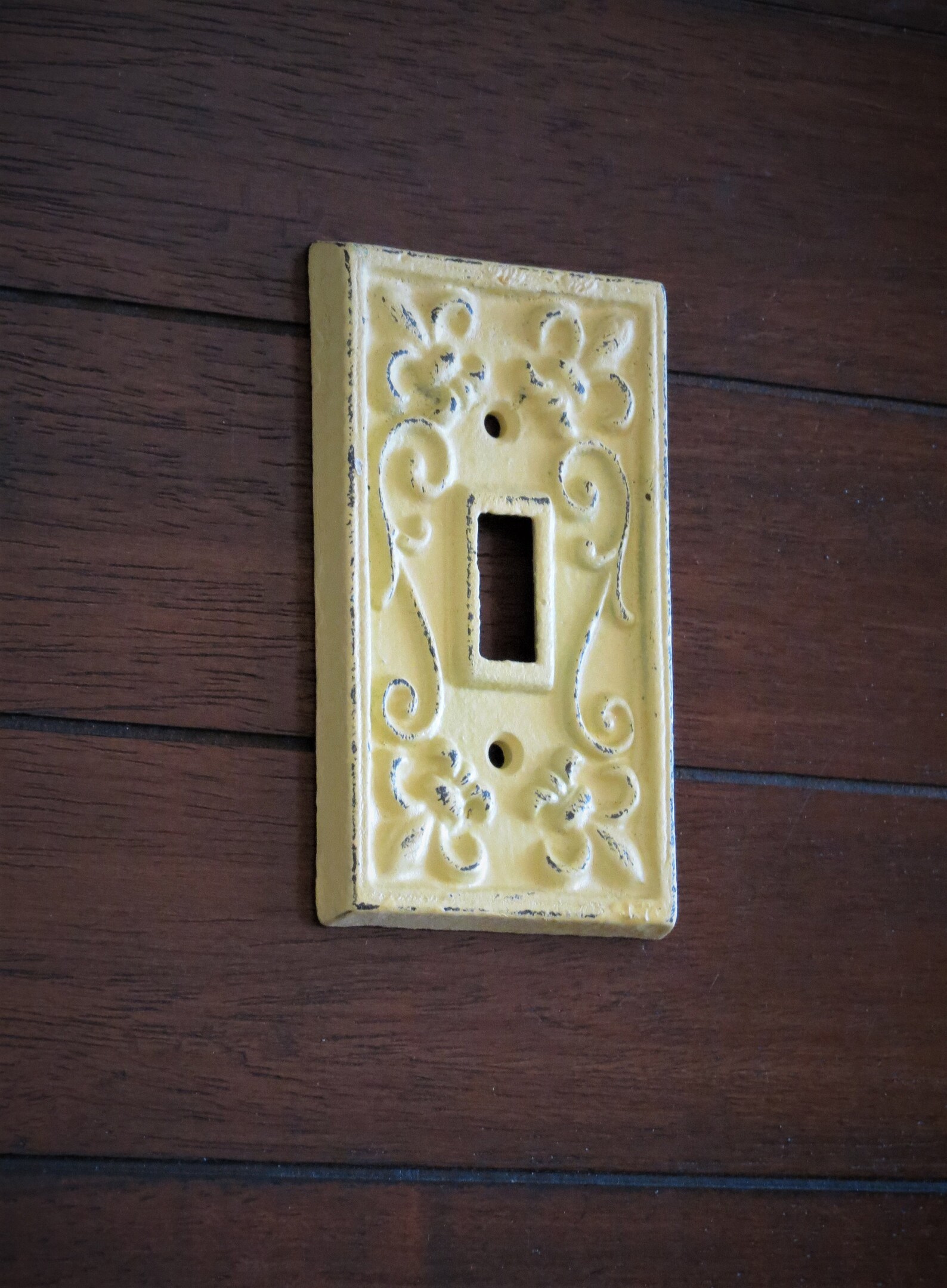 Single Light Switch Cover / Warm Yellow or Pick Color / Cast Iron ...