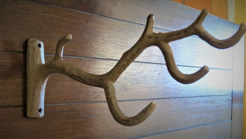 Coat Hat Leash Key Hook / Tree Branch Decor / Light Brown or - Etsy