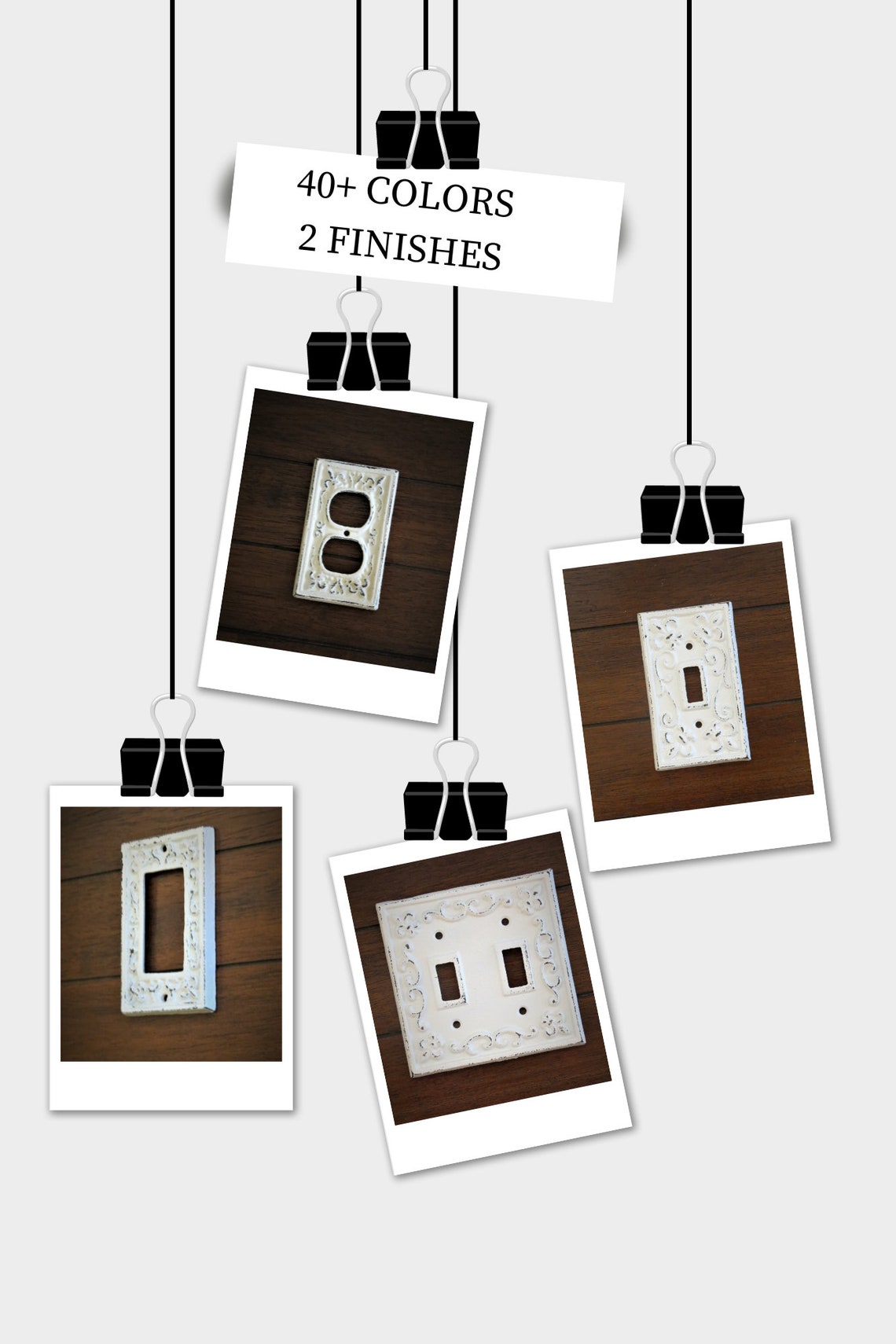 Ivory or Pick Color Light Switch Cover / Light Switch Cover / Cast Iron ...