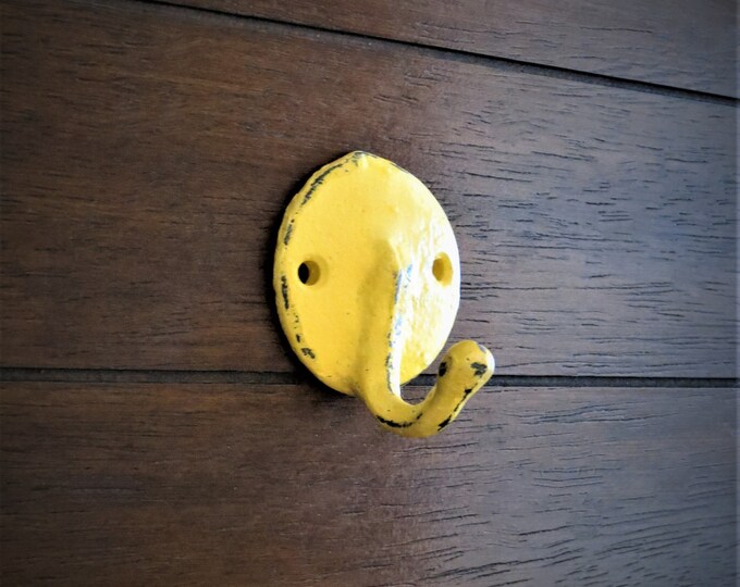 Wooden Wall Hooks Yellow Color - Etsy