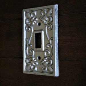 Silver Light Switch Cover / or Pick Your Color / Light Plate Cover ...