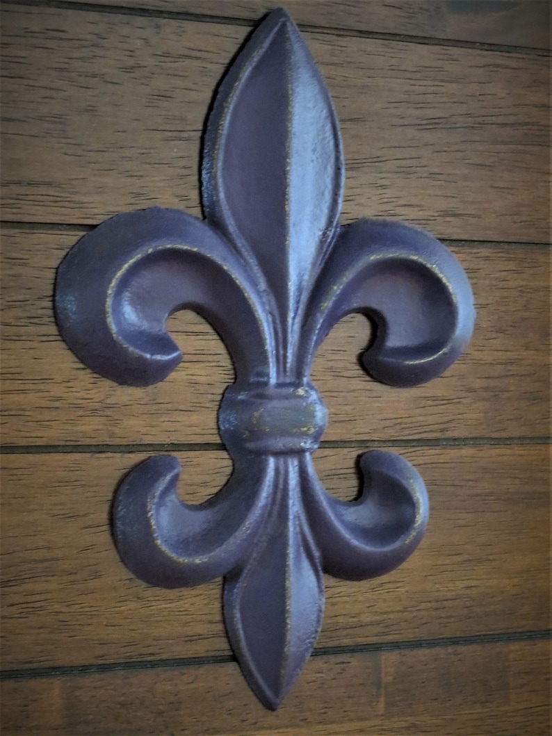 Fleur De Lis Wall Decor / Purple or Pick Color / Cast Iron / Paris ...
