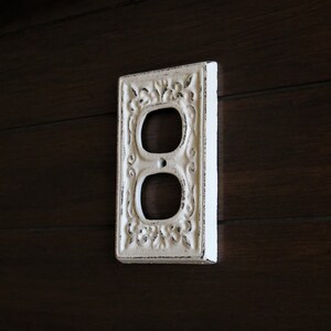 Fleur De Lis Cast Iron Outlet Cover - Shabby Chic Farmhouse Decor - Etsy