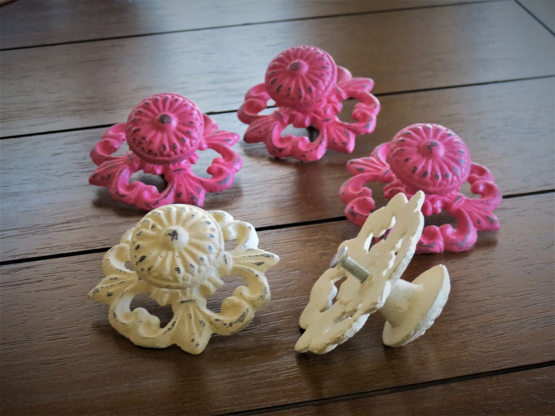 Large Decorative Pulls / Choose From 40+ Colors / Cottage Chic Dresser ...