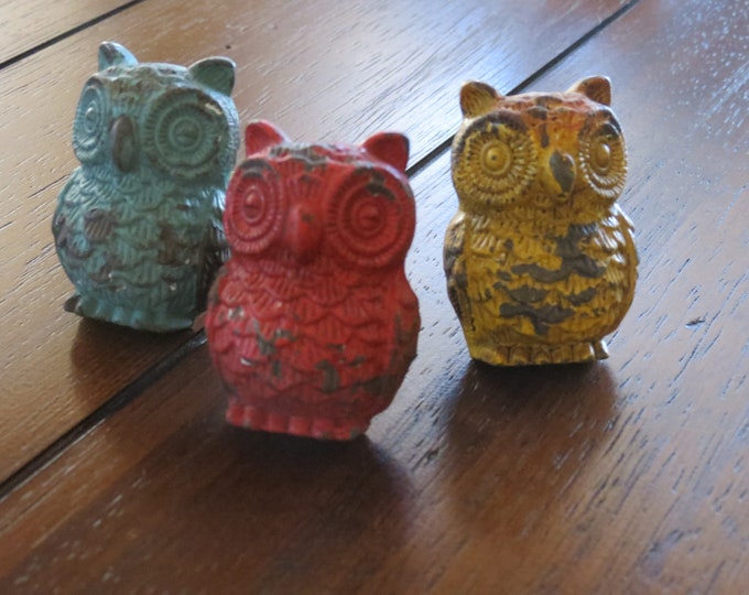 Dresser Drawer Knobs / Owl Drawer Knobs / Multi Color Drawer Pulls ...