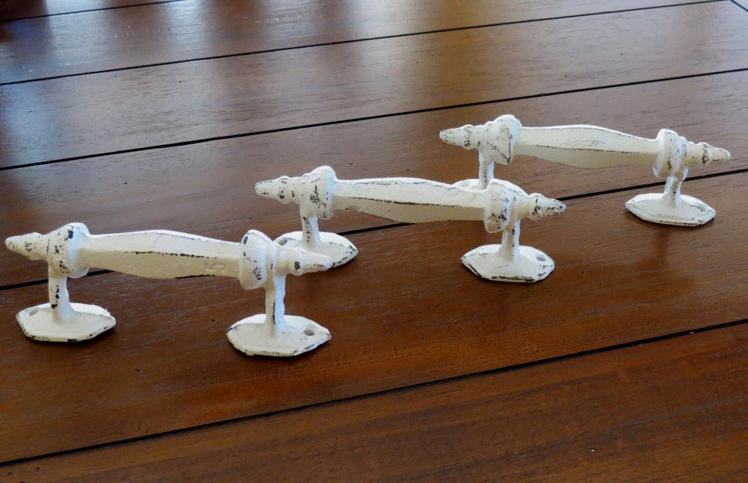 Vintage Style Drawer Pulls / Dresser Drawer Handles / Antique White or ...