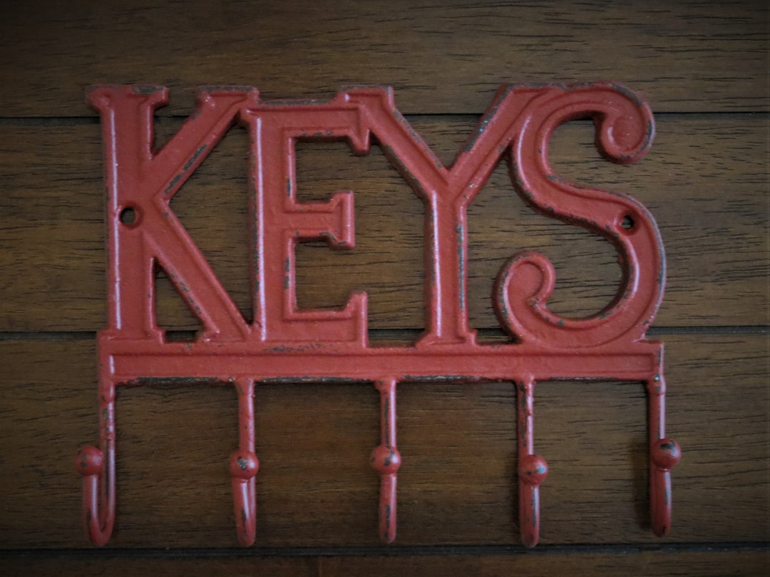 K E Y S Key Rack / Metal Wall Hook / Key Hanger/ Shabby Chic Farmhouse ...