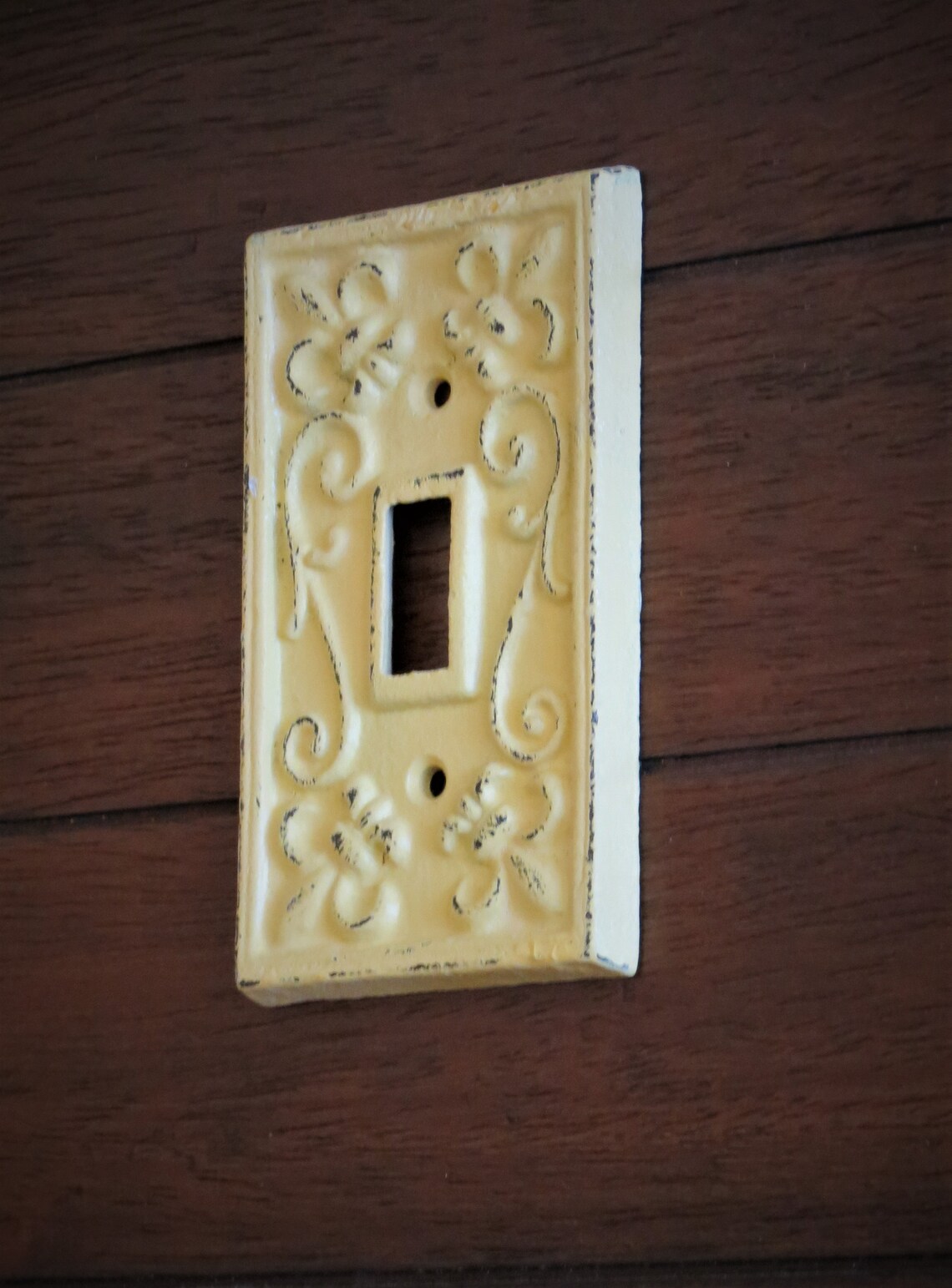 Single Light Switch Cover / Warm Yellow or Pick Color / Cast Iron ...