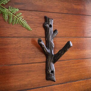 Tree Branch Wall Hook/ Cast Iron / for Hanging Coats, Hats, Leashes ...