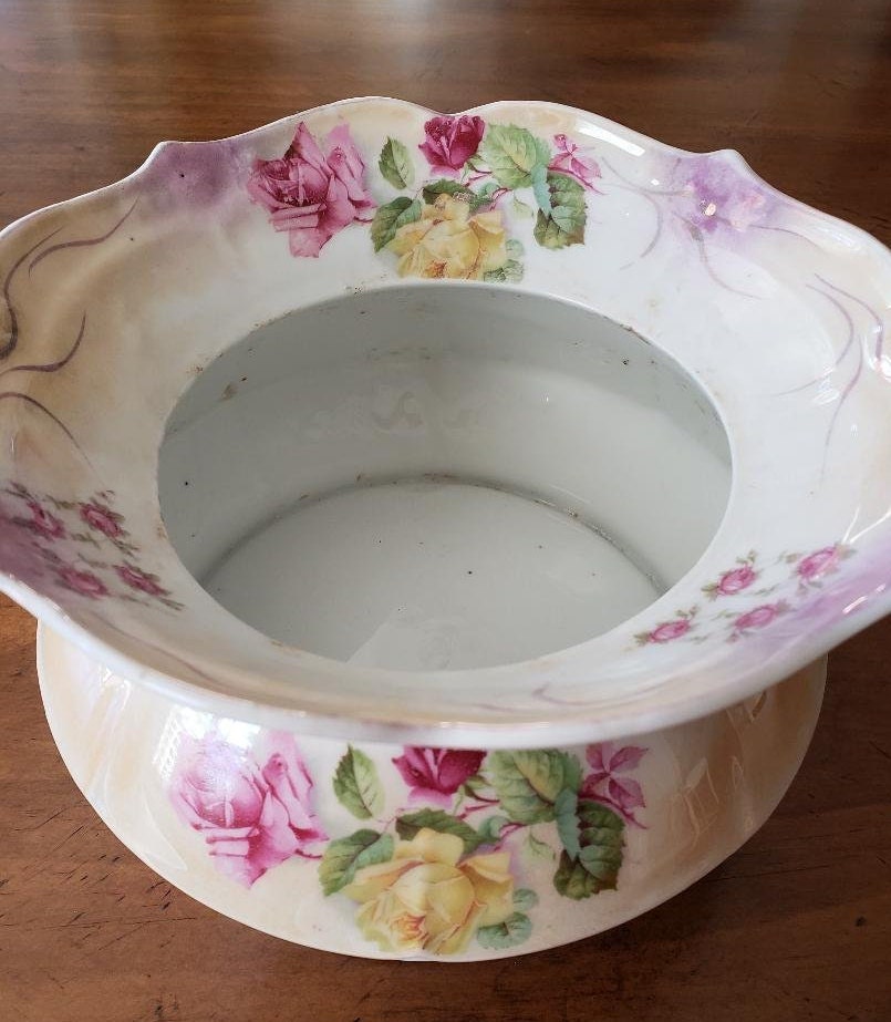 SPITTOON Germany Porcelain Ladies Cuspidor Spittoongerman Floral ...