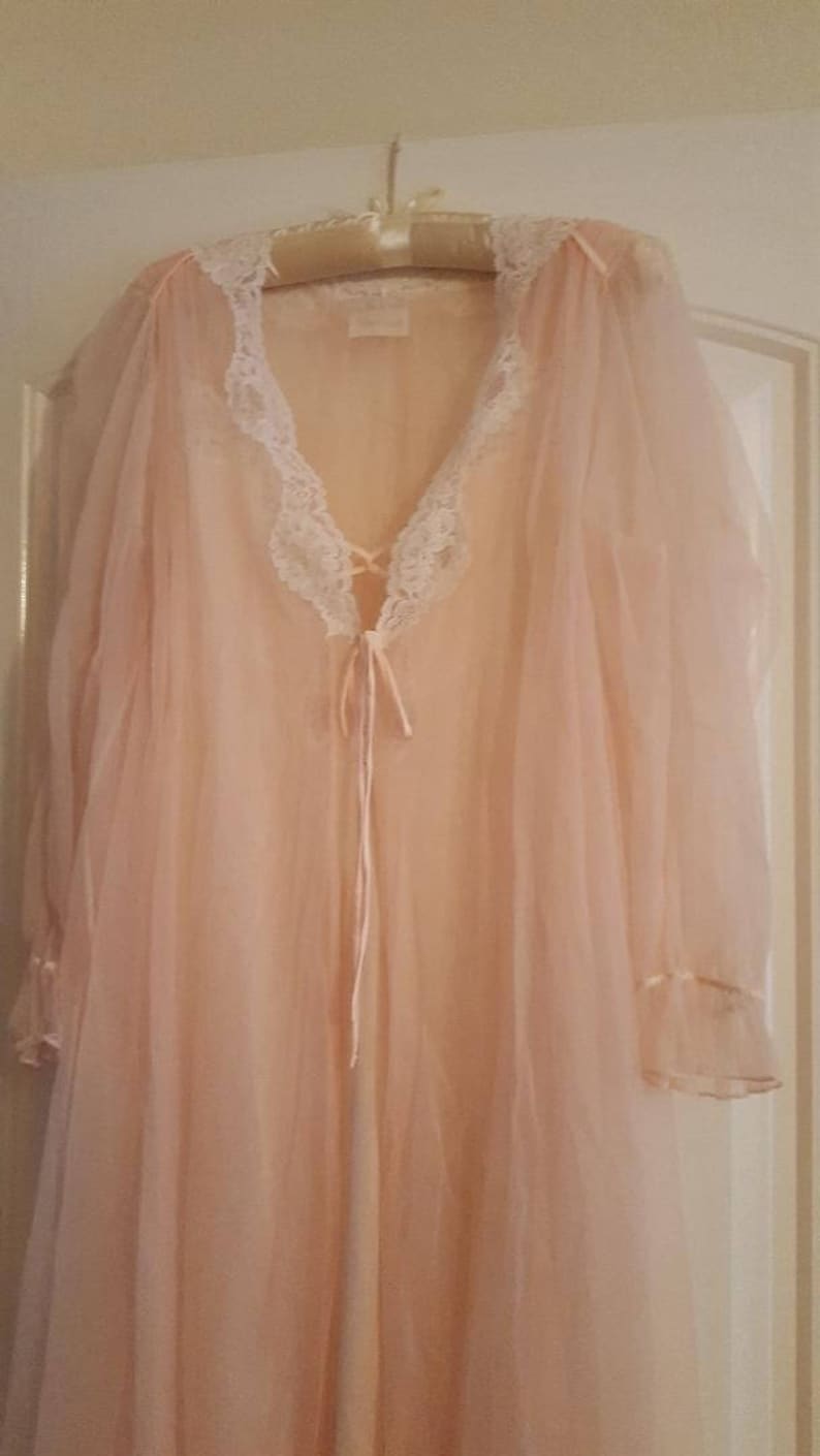 Negligee Setgown/robe NWOT Vintage Peignoir Lingerie Sheer Sexy Wedding ...