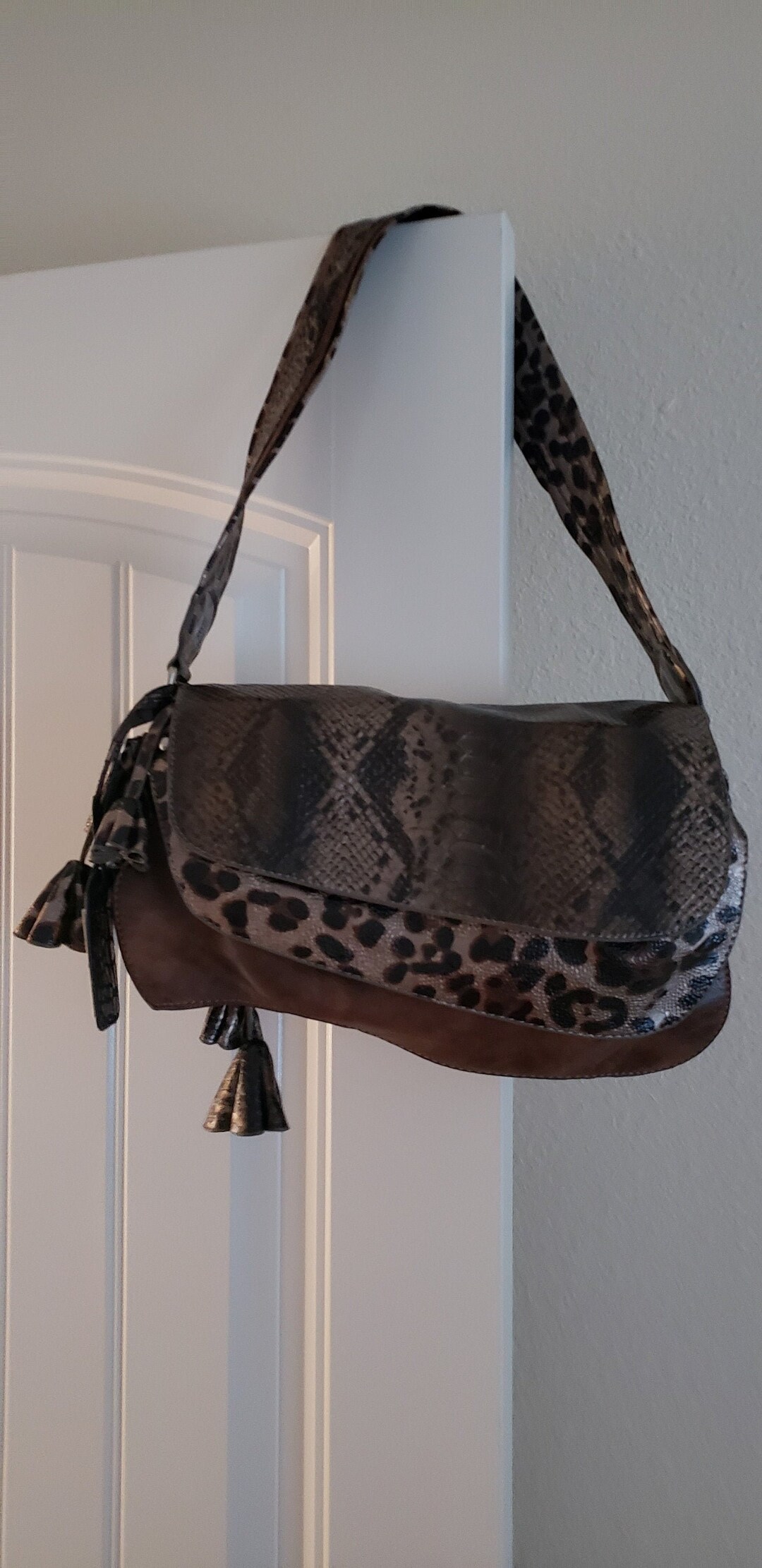 Treska Purse*handbag*shoulder Bag*skins*snake Skin*animal Skin Look ...