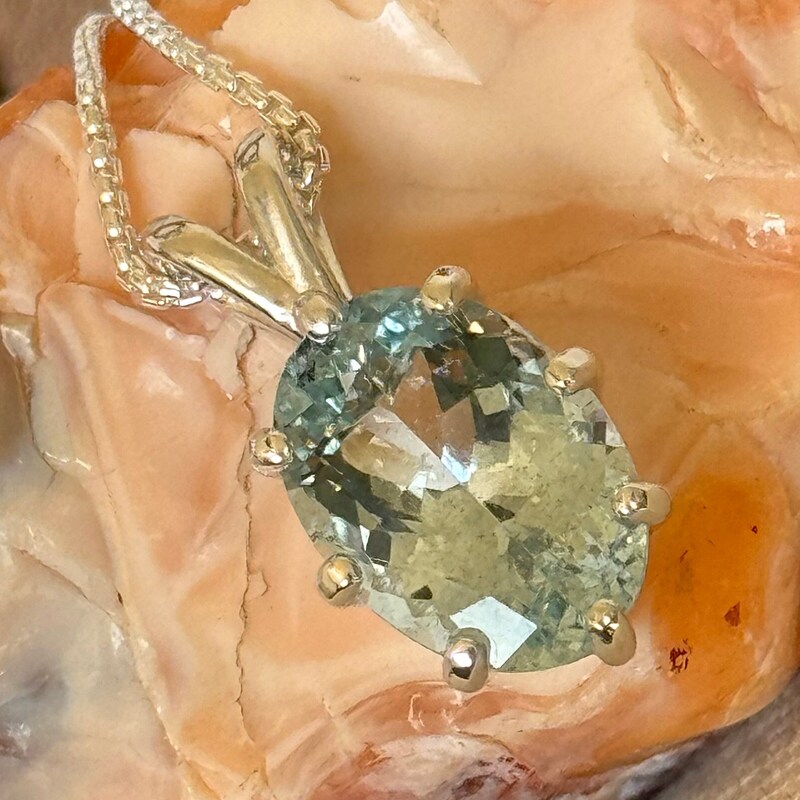 Aquamarine Pendant Etsy