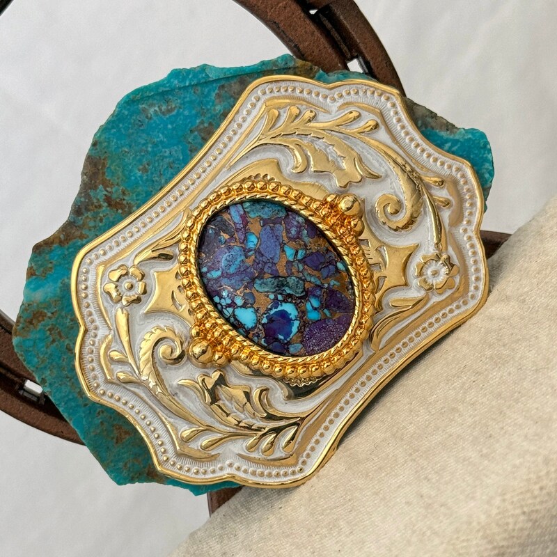 Turquoise Belt Buckle - Etsy