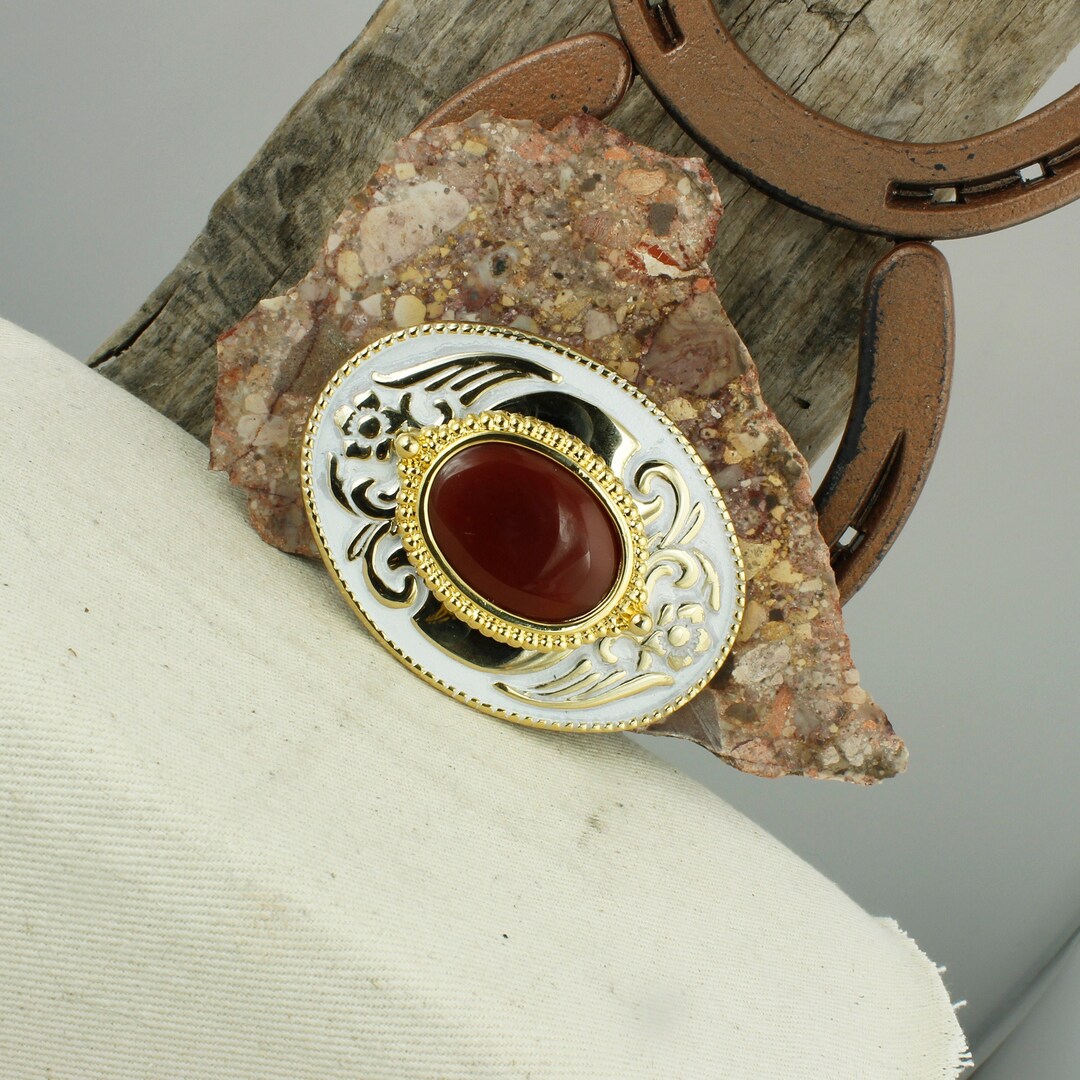 Natural Red Carnelian Belt Buckle - Western Belt Buckle - Cowboy Belt ...