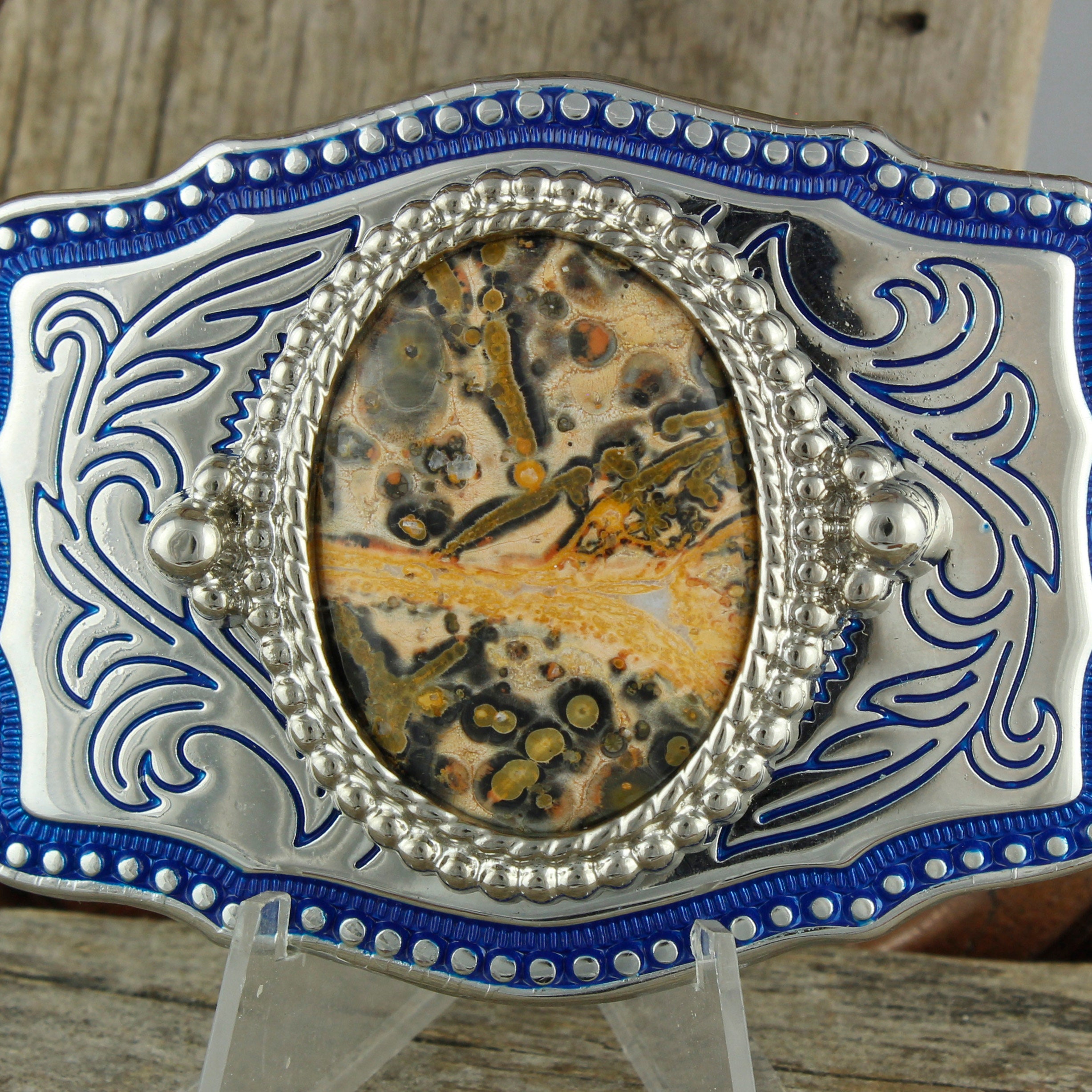 Natural Leopard Skin Jasper Belt Buckle Western Belt Buckle | Etsy