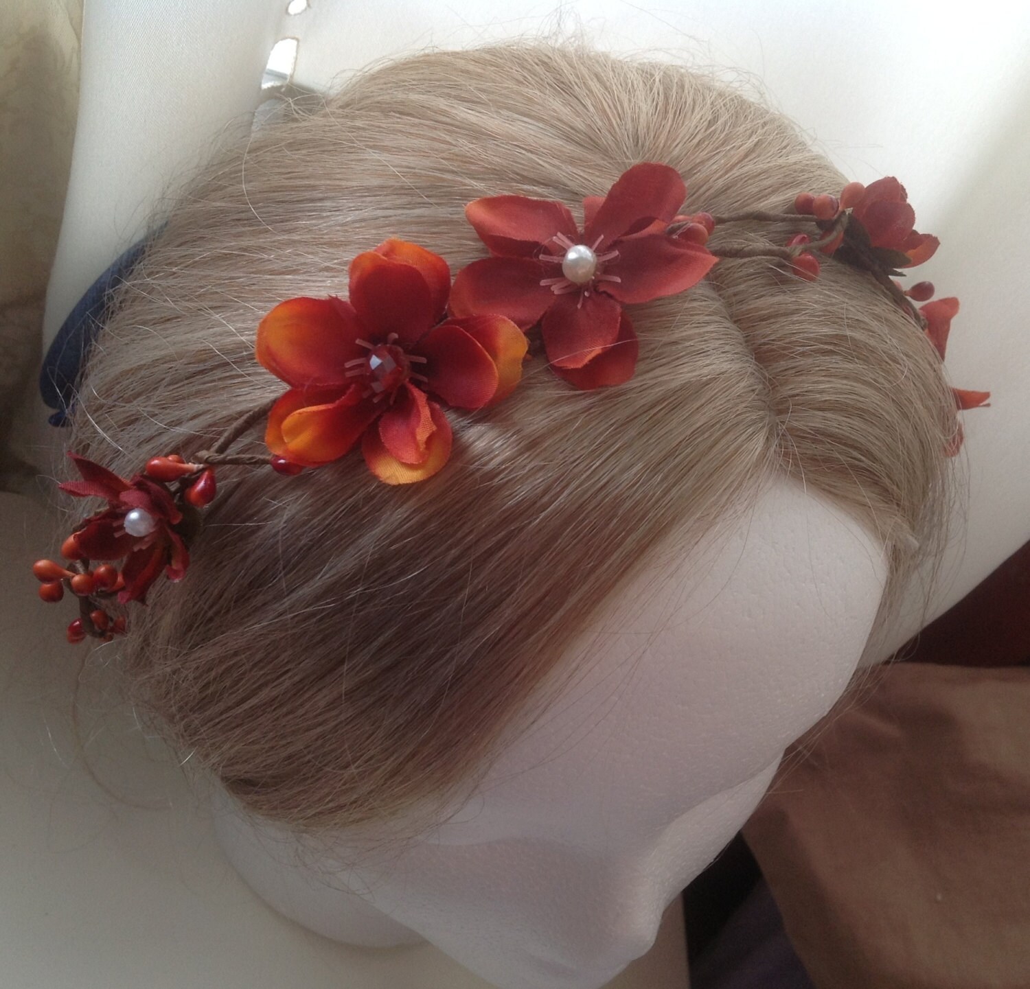 Miss Canada: Maple Leaf Fall Wedding Hair Wreath Crown - Etsy